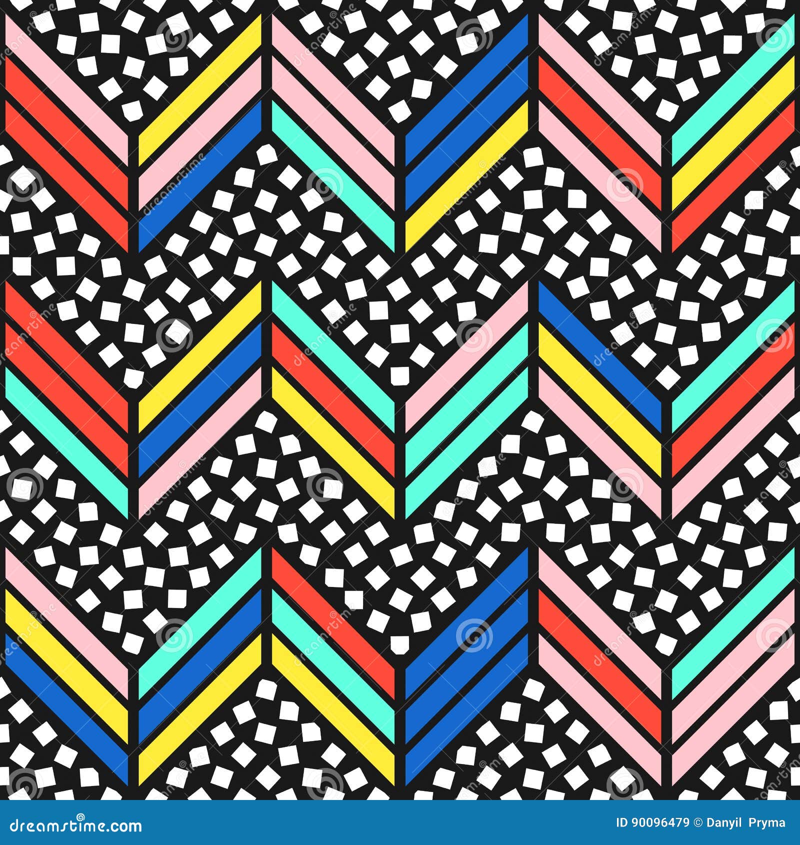 Colorful Bright Seamless Pattern Stock Illustration - Illustration of ...