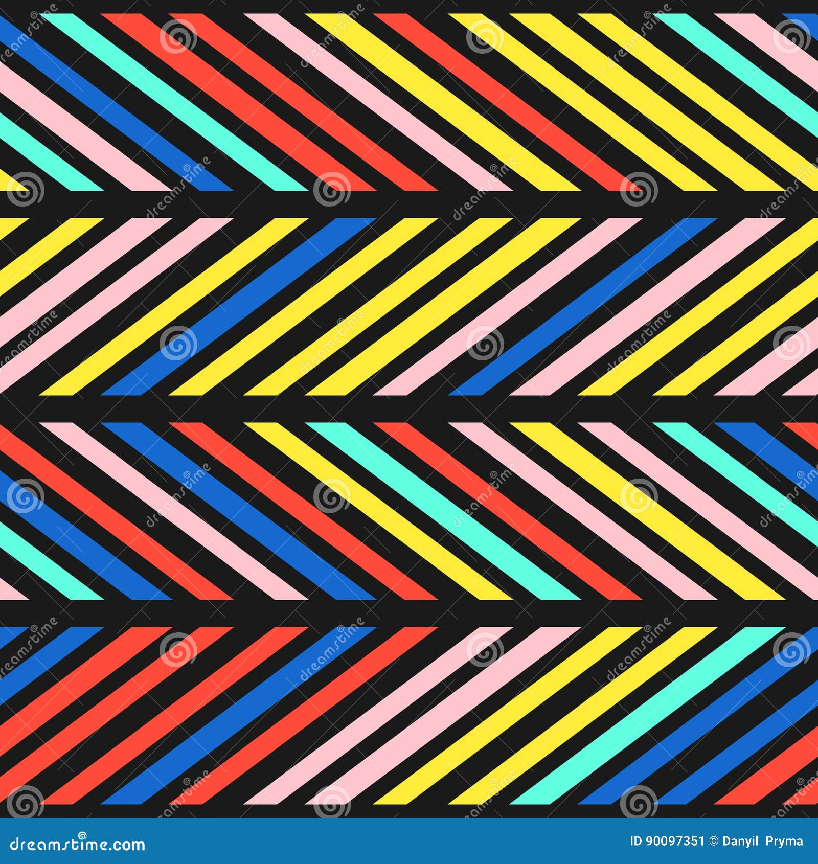 Colorful Bright Seamless Pattern Stock Illustration - Illustration of ...