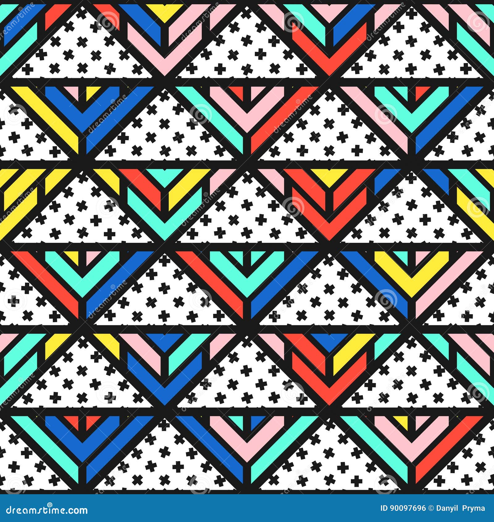 Colorful Bright Seamless Pattern Stock Illustration - Illustration of ...