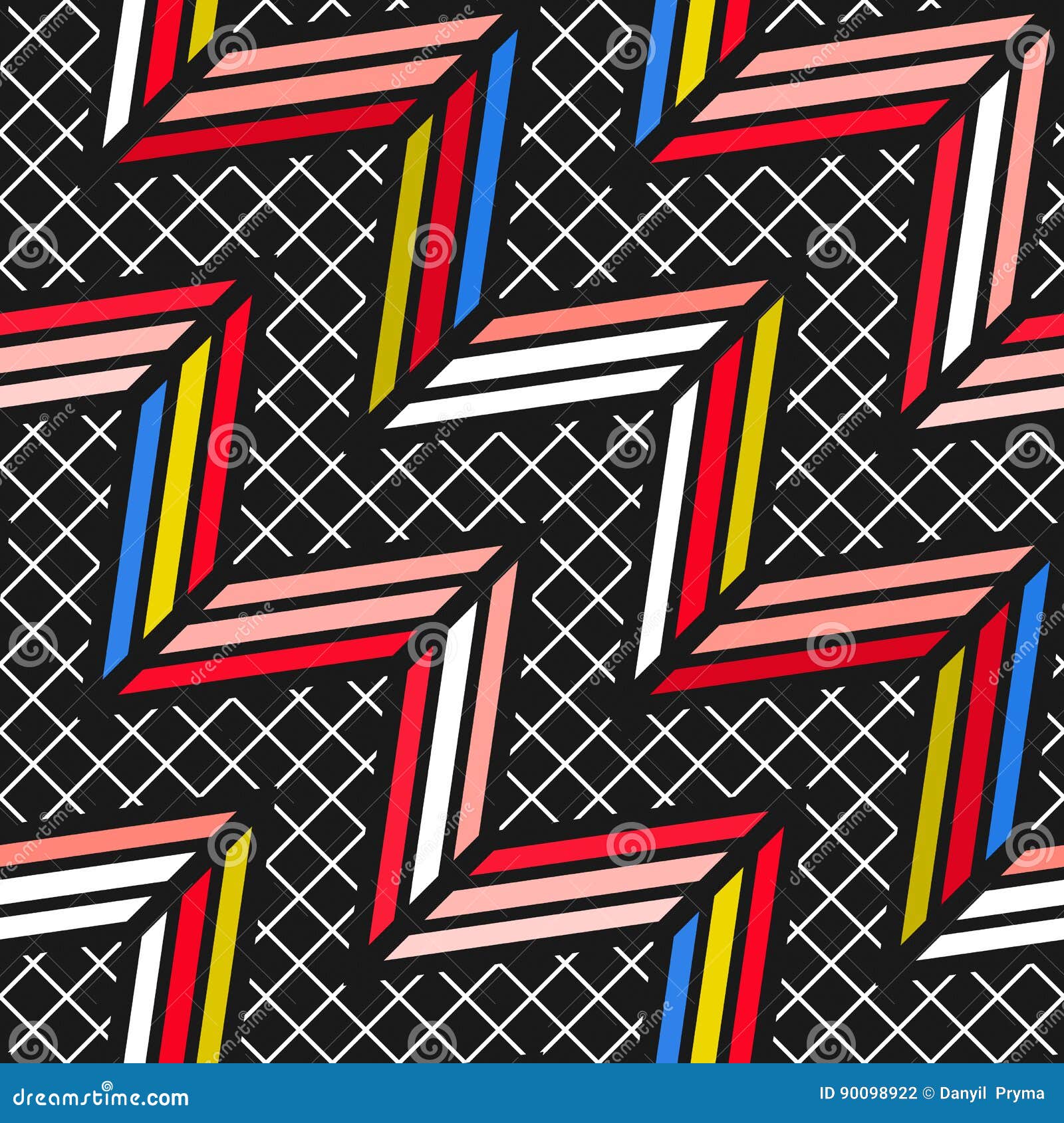 Colorful Bright Seamless Pattern Stock Illustration - Illustration of ...