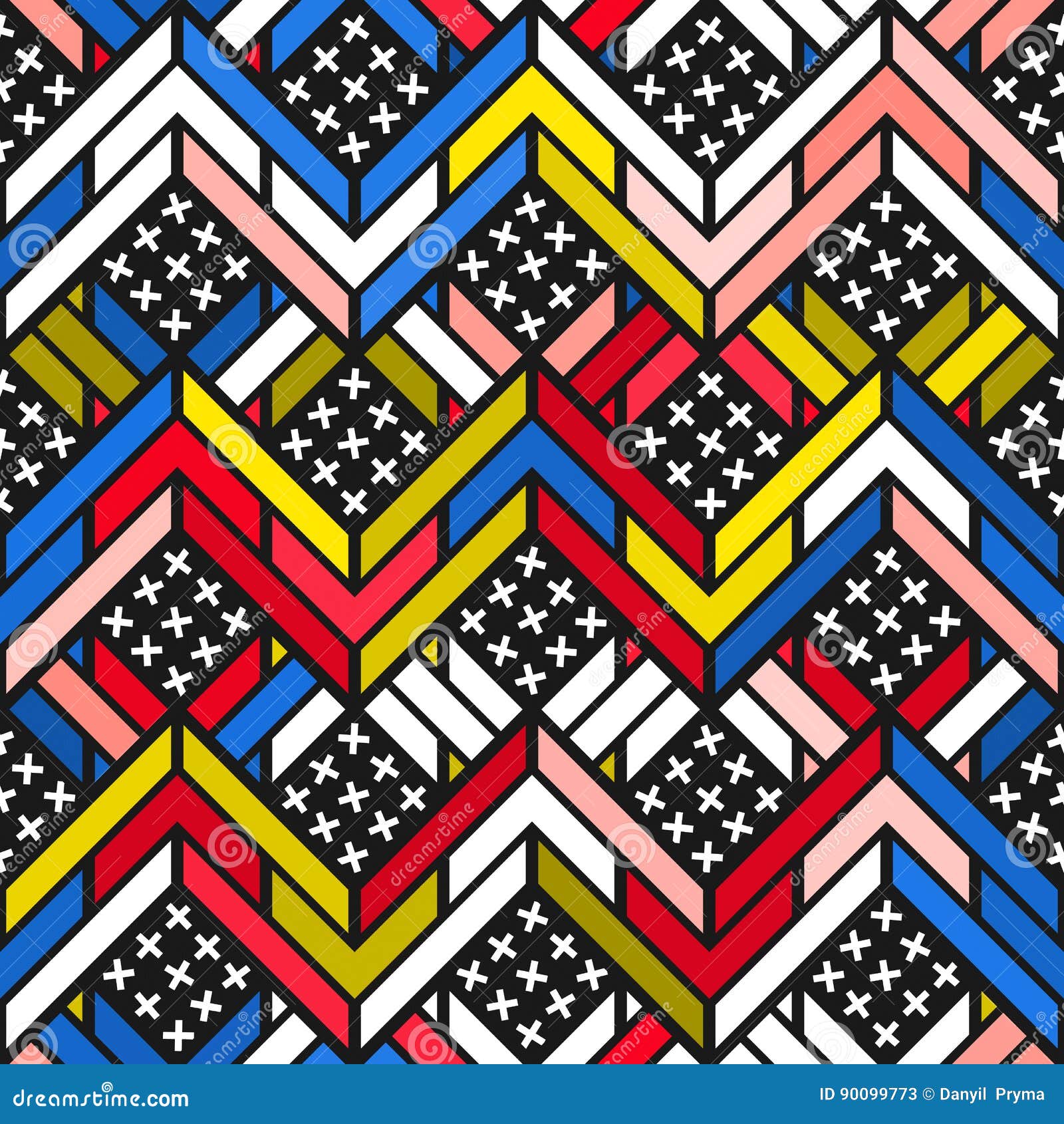 Colorful Bright Seamless Pattern Stock Illustration - Illustration of ...