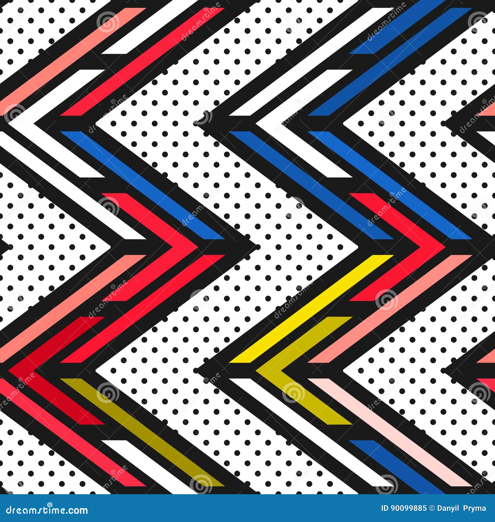 Colorful Bright Seamless Pattern Stock Illustration - Illustration of ...