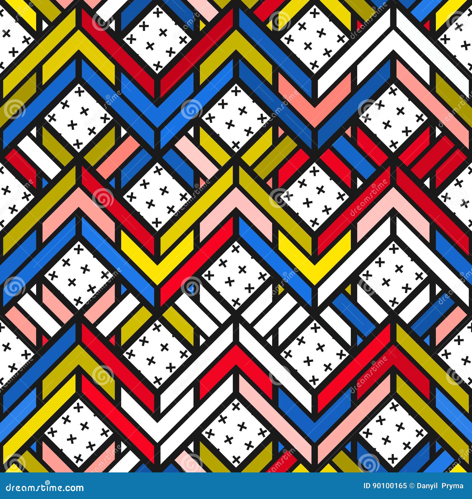 Colorful Bright Seamless Pattern Stock Illustration - Illustration of ...