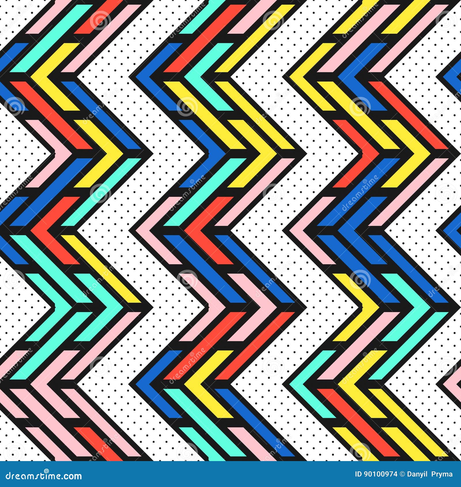 Colorful Bright Seamless Pattern Stock Illustration - Illustration of ...