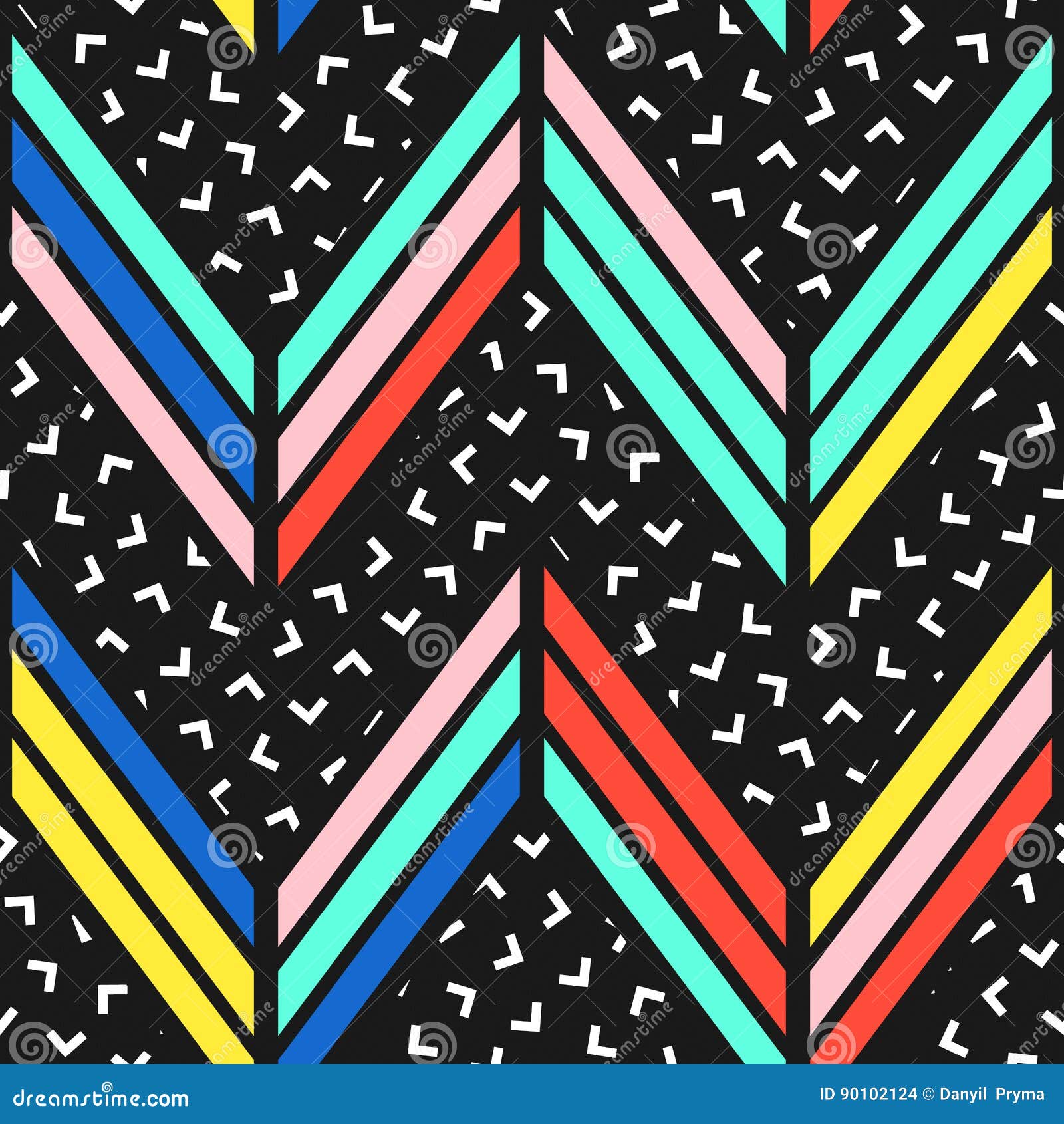 Colorful Bright Seamless Pattern Stock Illustration - Illustration of ...