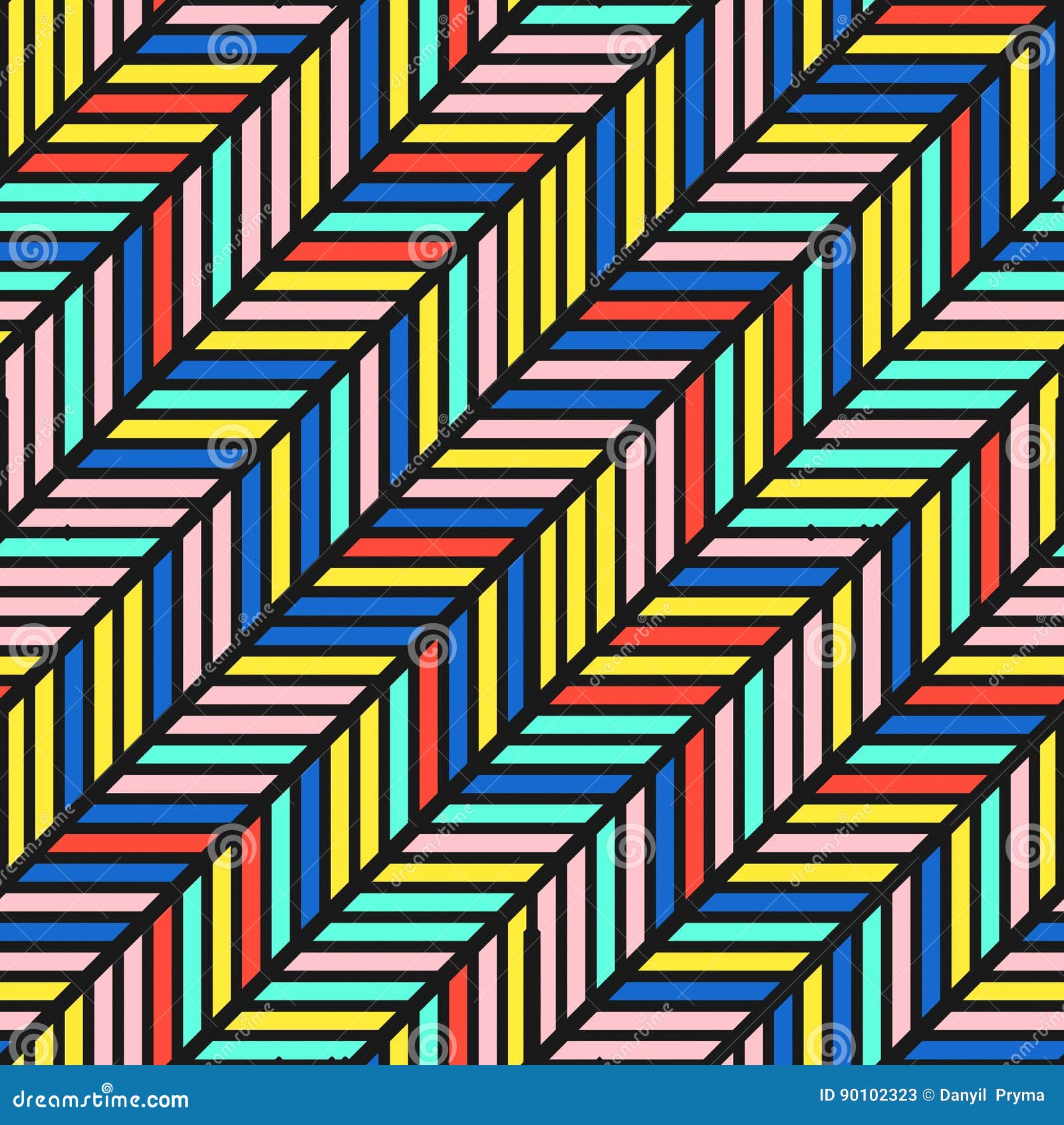 Colorful Bright Seamless Pattern Stock Illustration - Illustration of ...