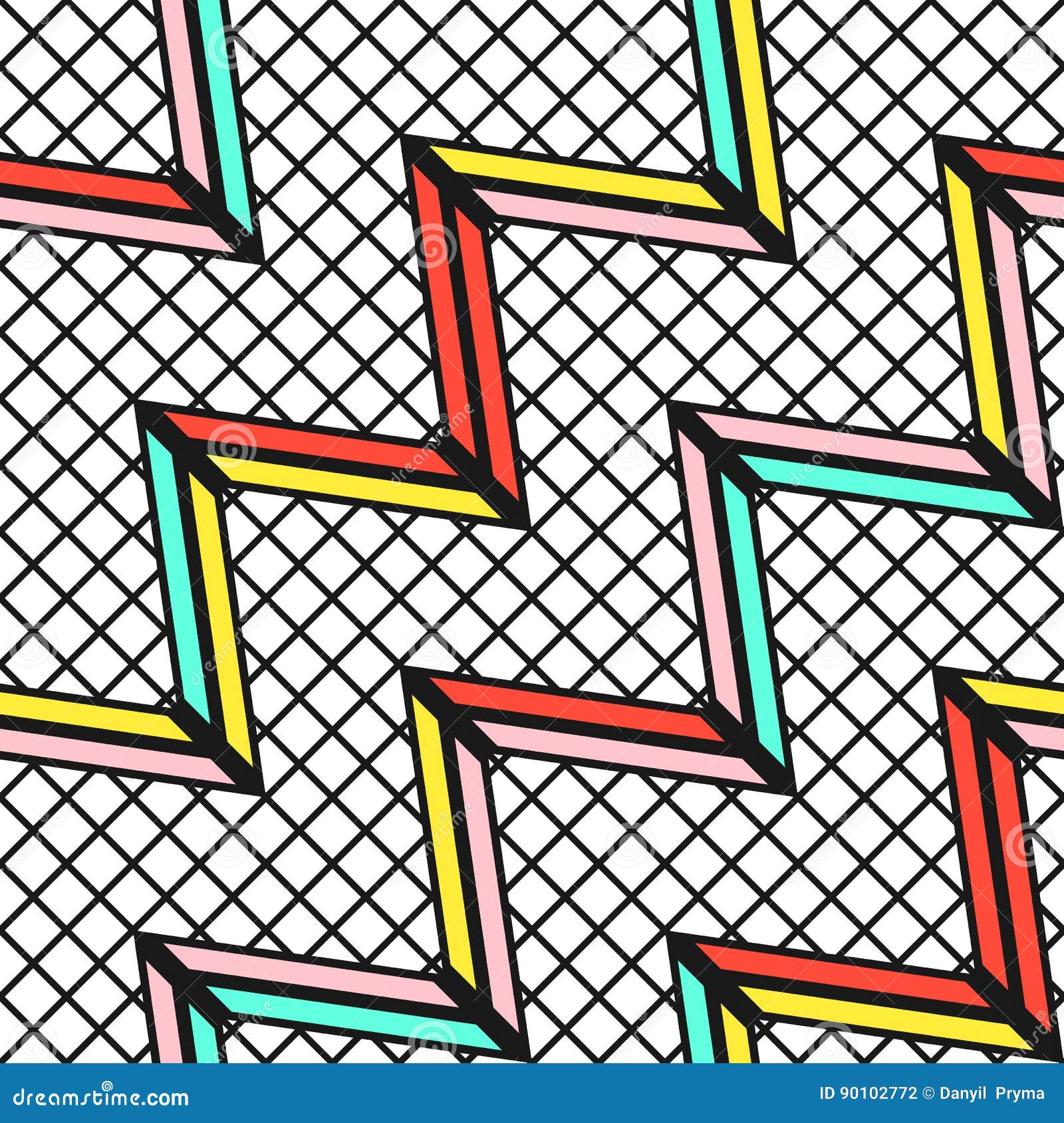 Colorful Bright Seamless Pattern Stock Illustration - Illustration of ...