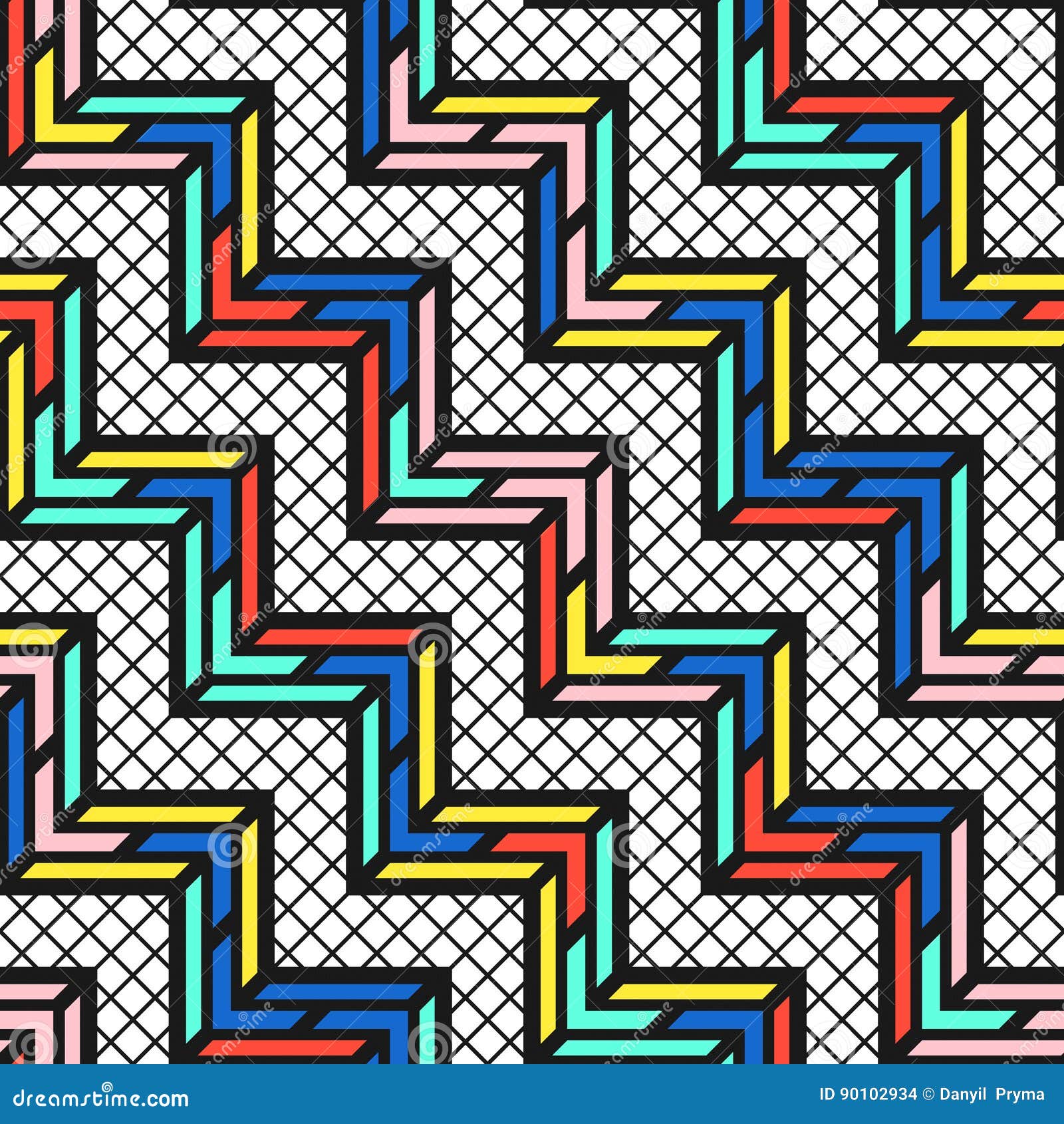 Colorful Bright Seamless Pattern Stock Illustration - Illustration of ...