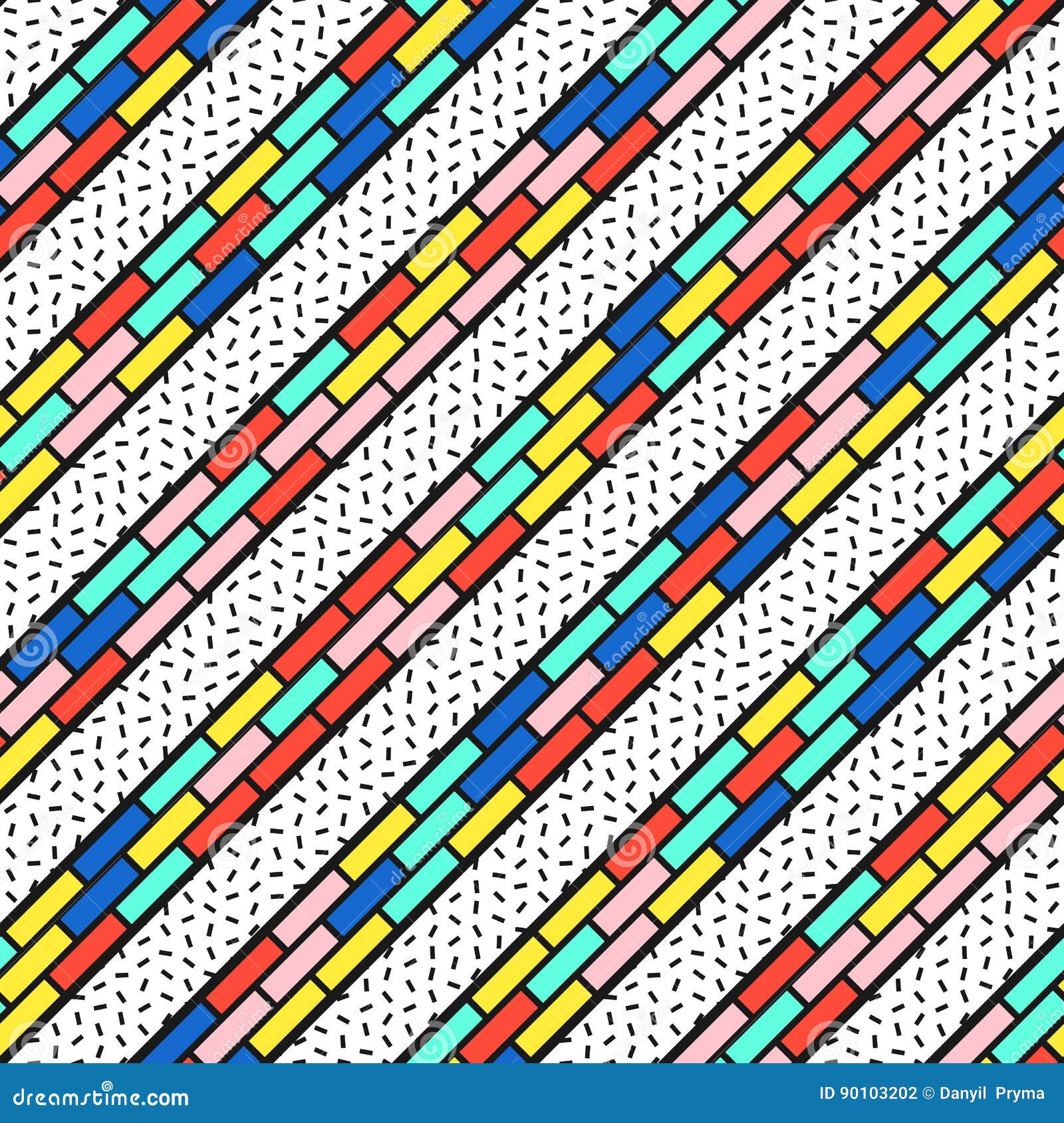 Colorful Bright Seamless Pattern Stock Illustration - Illustration of ...