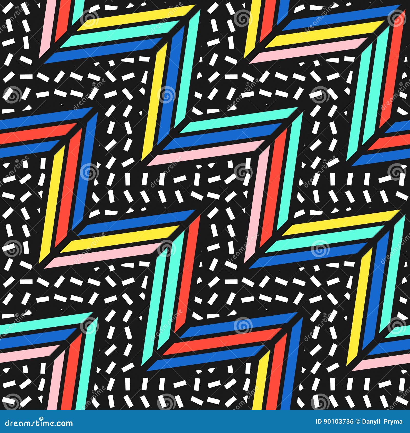 Colorful Bright Seamless Pattern Stock Illustration - Illustration of ...
