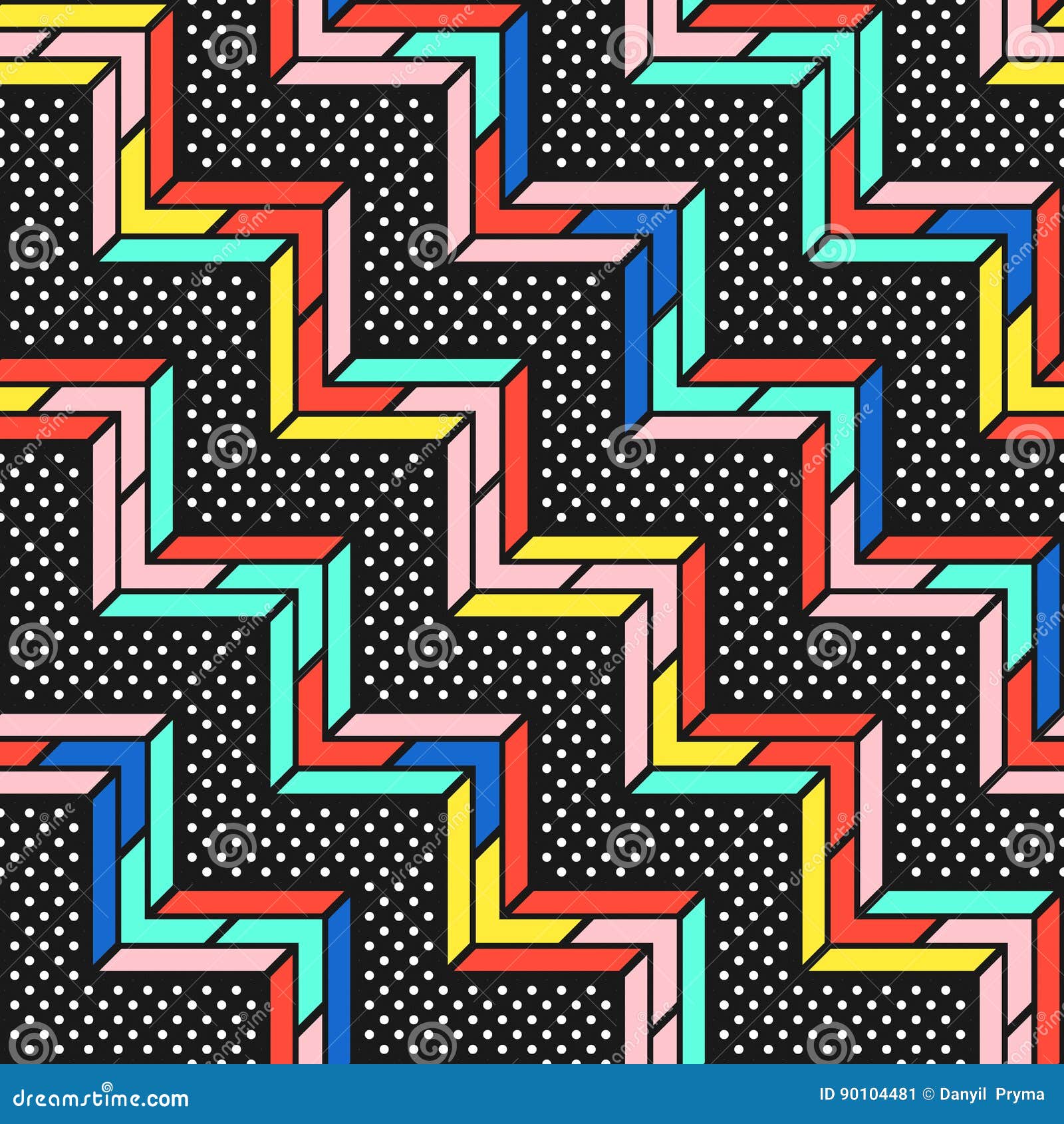 Colorful Bright Seamless Pattern Stock Illustration - Illustration of ...