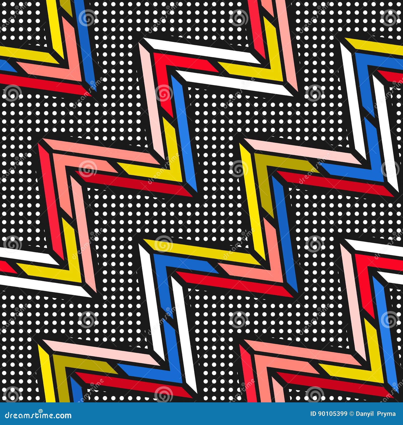 Colorful Bright Seamless Pattern Stock Illustration - Illustration of ...