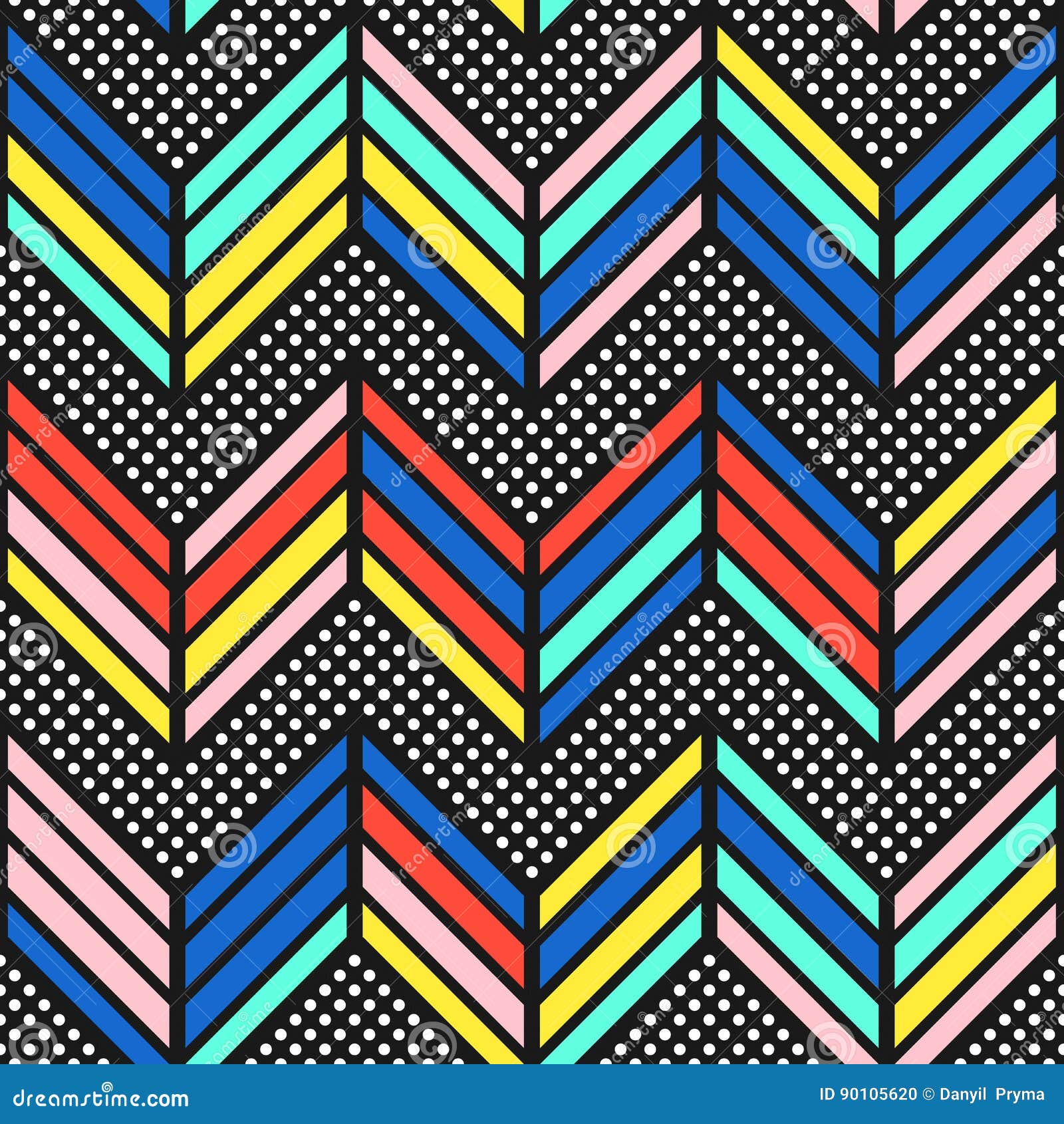 Colorful Bright Seamless Pattern Stock Illustration - Illustration of ...
