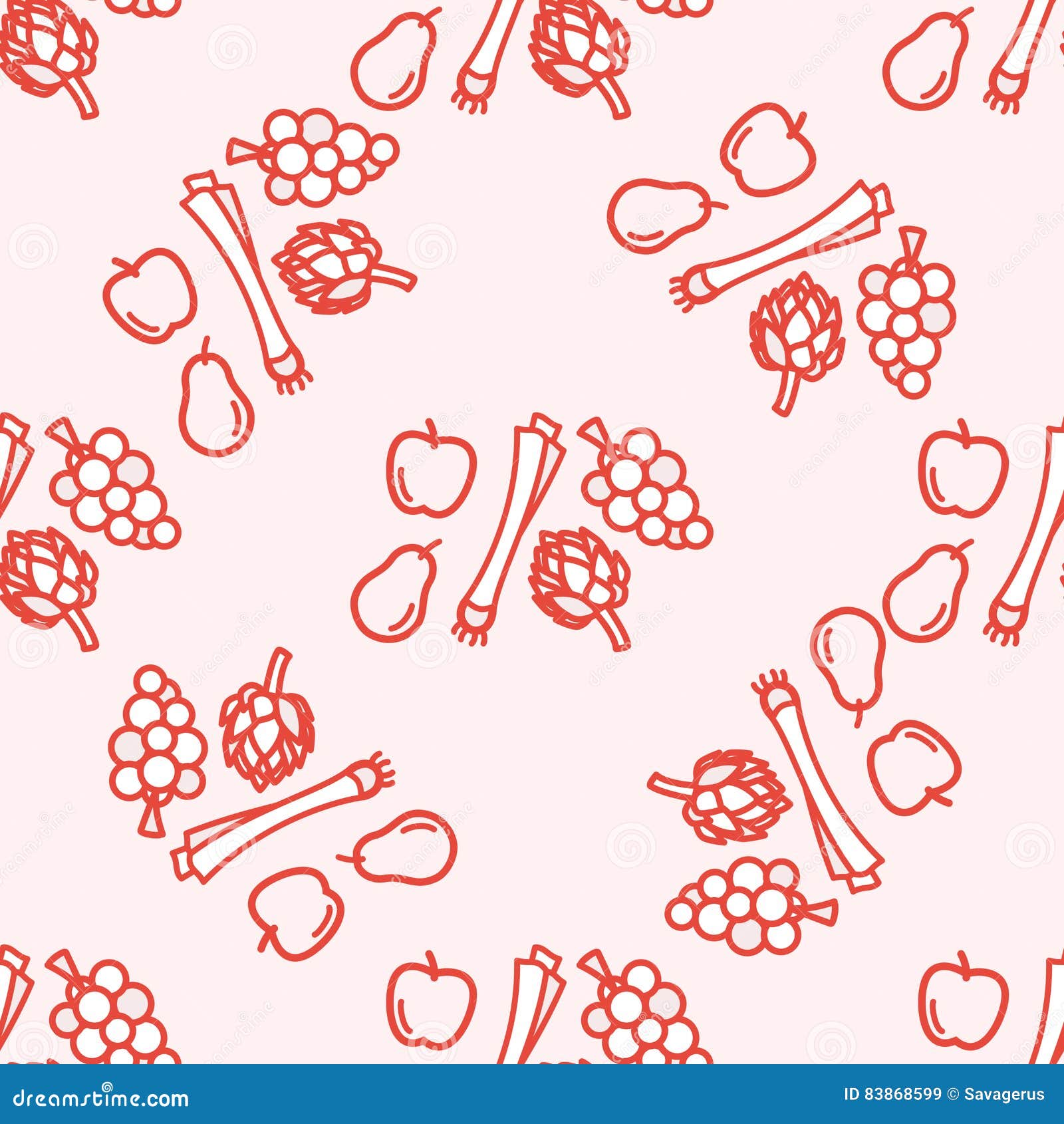 Colorful and Bright Seamless Pattern with Food Stock Vector ...