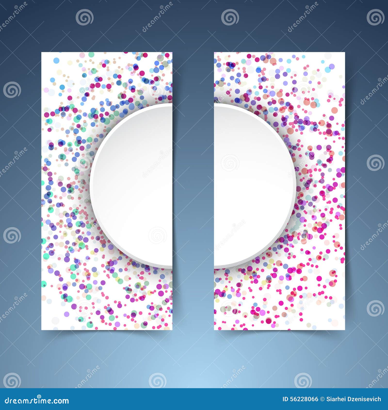 Colorful Bright Vertical Advertising Banner Set Stock Vector ...