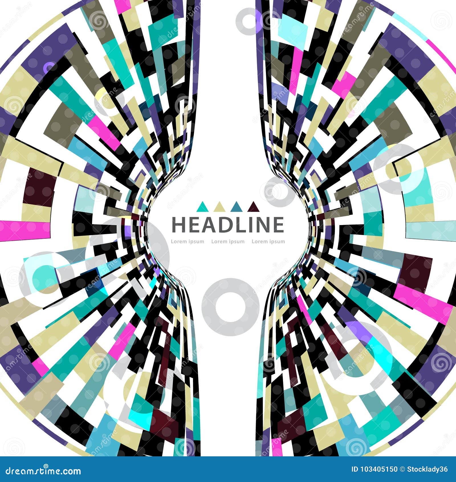 Colorful Brochure Header Layout Template Vector Design Stock Vector ...