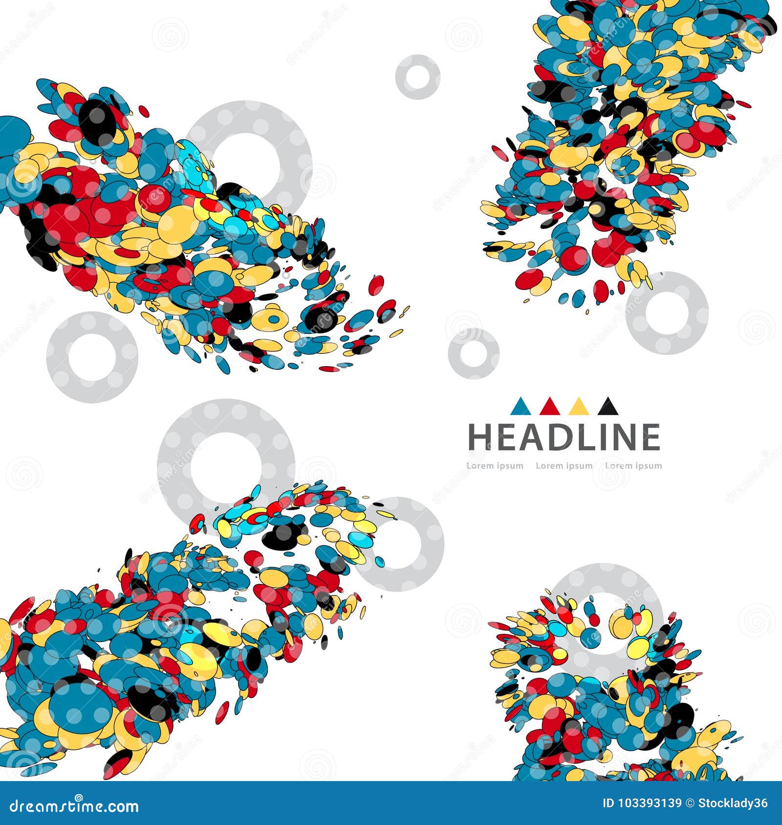 Colorful Brochure Header Layout Template Vector Design Stock Vector ...