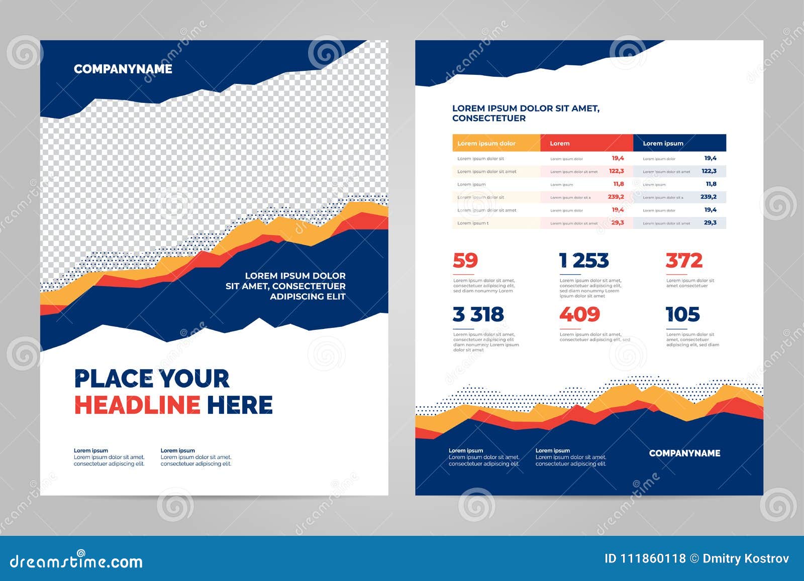 Data Layout Template Design Stock Vector - Illustration of data ...