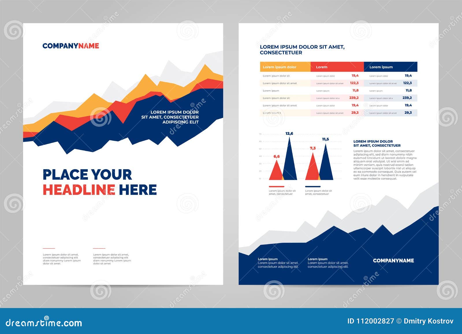 Data Layout Template Design Stock Vector - Illustration of background ...
