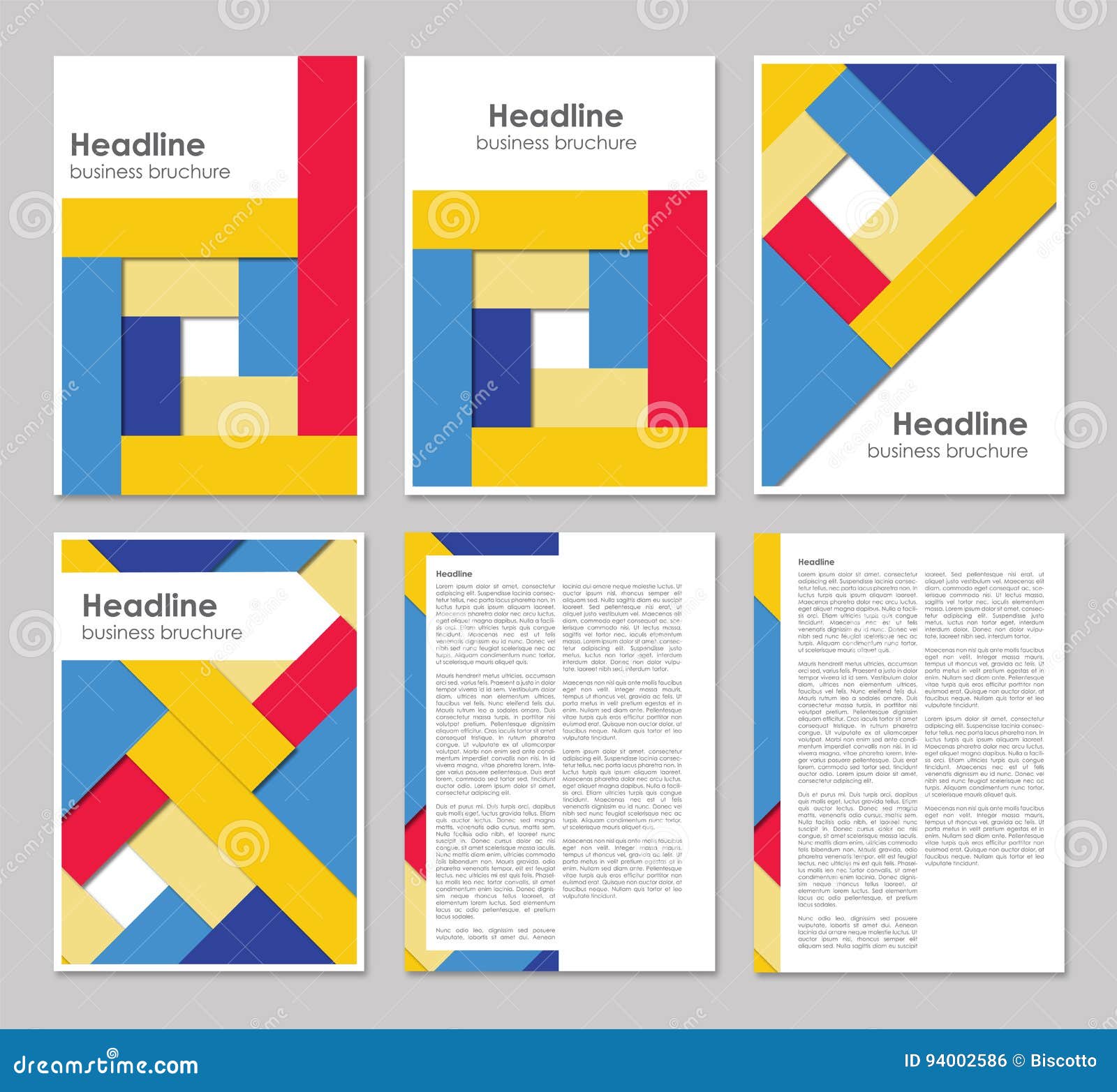 Colorful Brochure Template Design Stock Vector - Illustration of ...