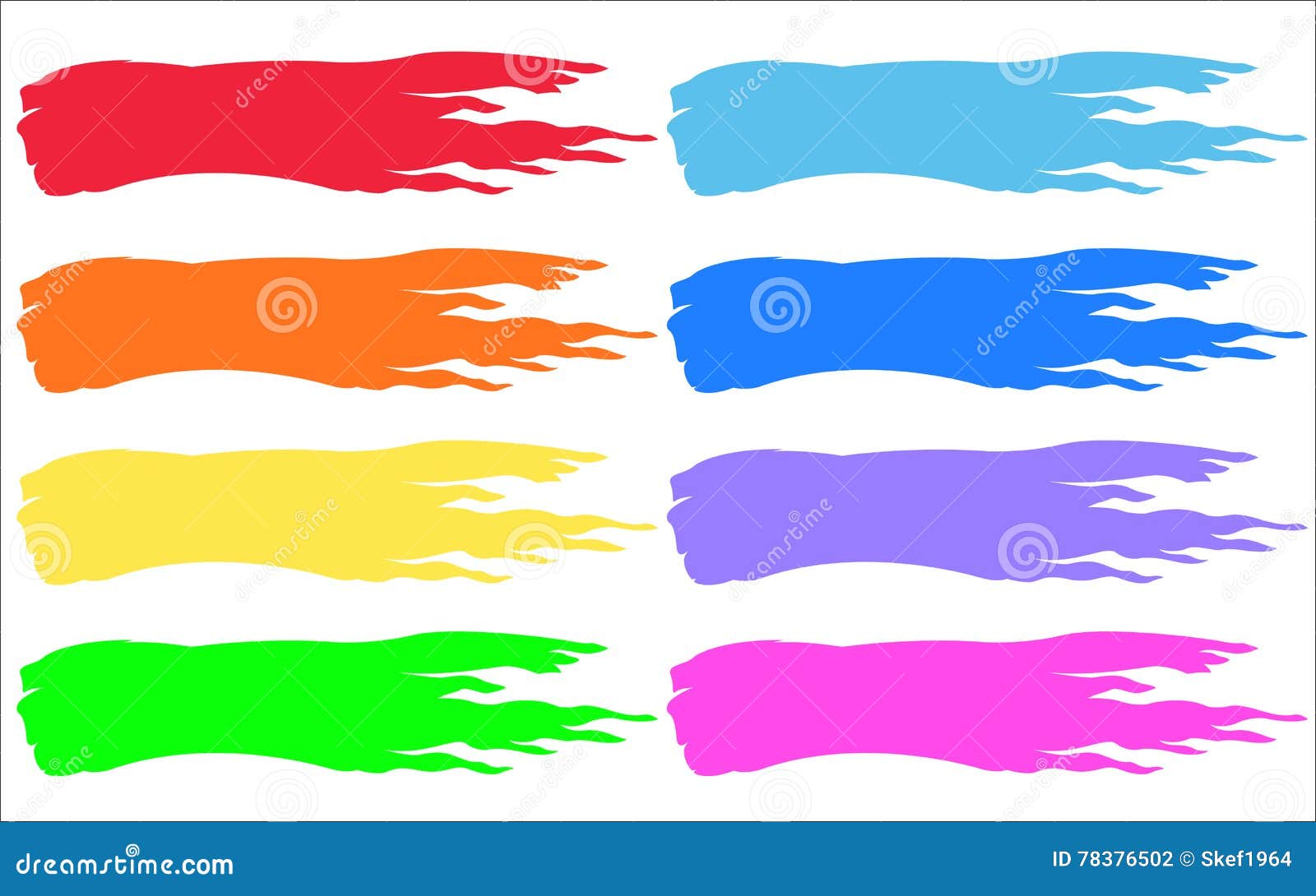 Colorful Brush Strip Paint Samples. Stock Vector - Illustration of mark ...