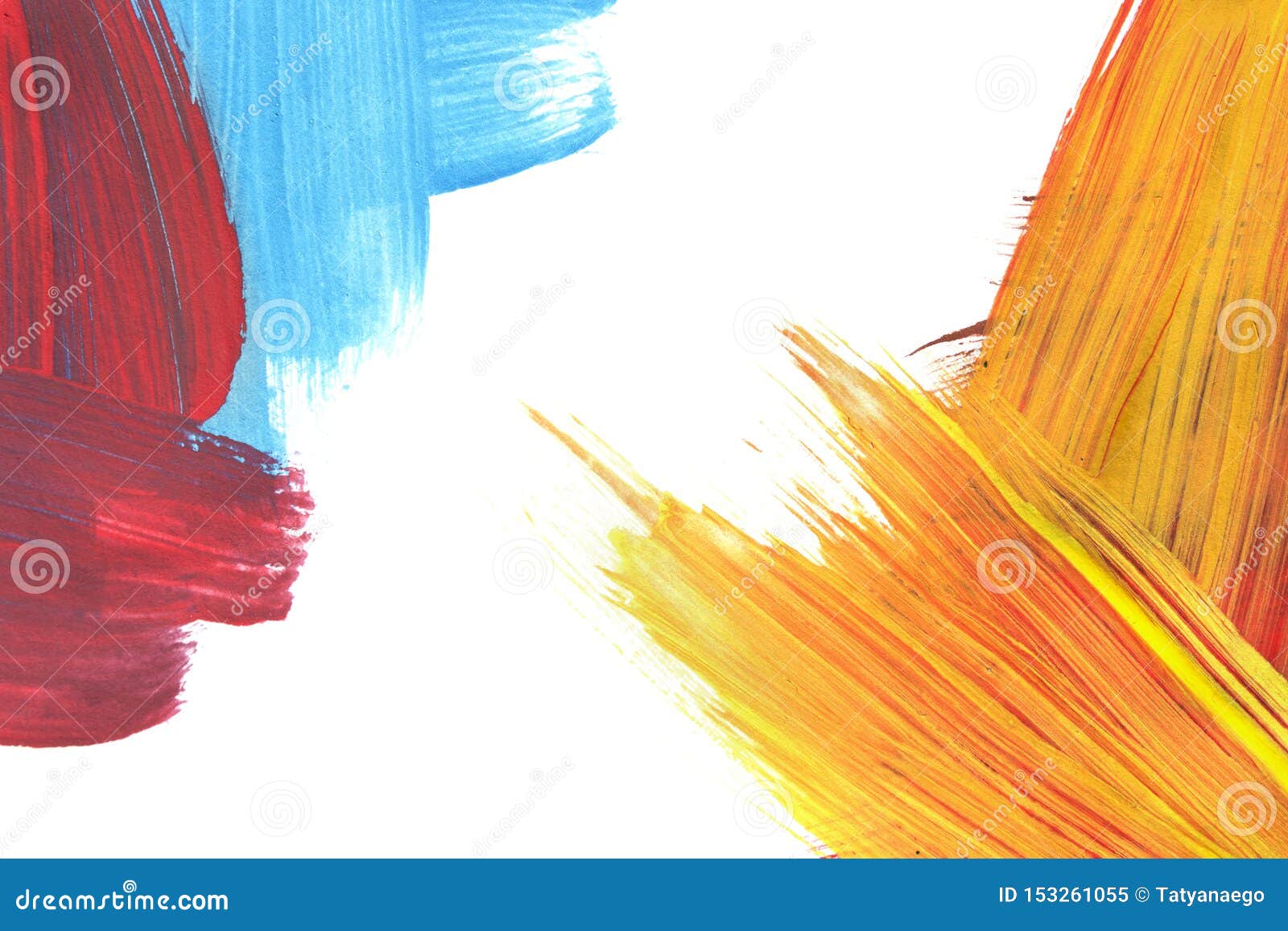 Colorful Brush Strokes Isolated Stock Illustration - Illustration of ...
