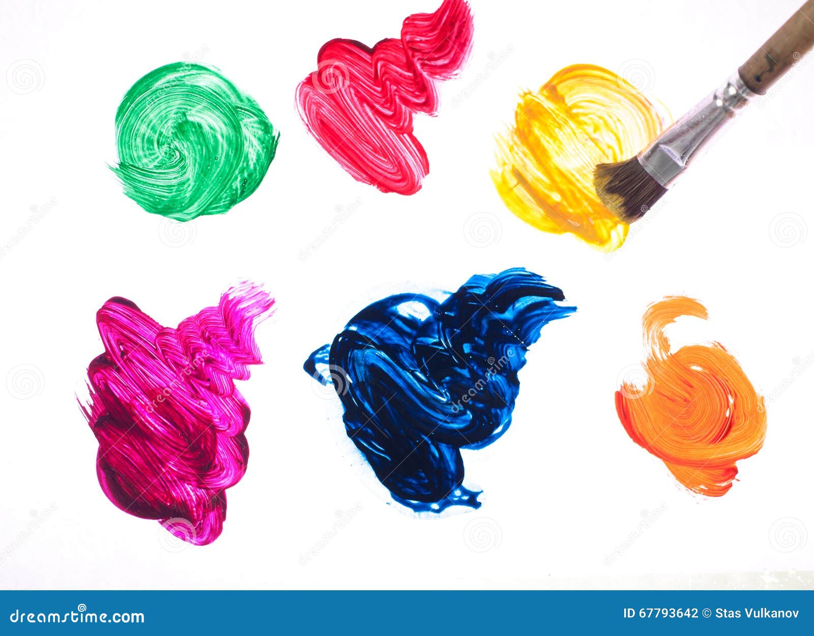 Colorful Brush Strokes Isolated Stock Photo - Image of color, blur ...