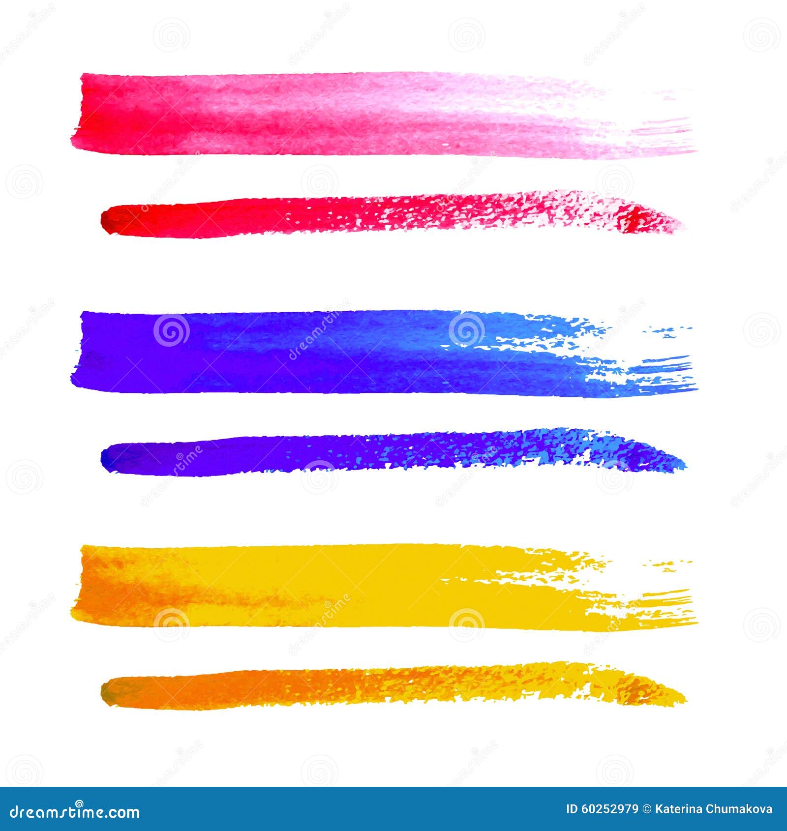 Colorful brush strokes stock illustration. Illustration of blue - 60252979