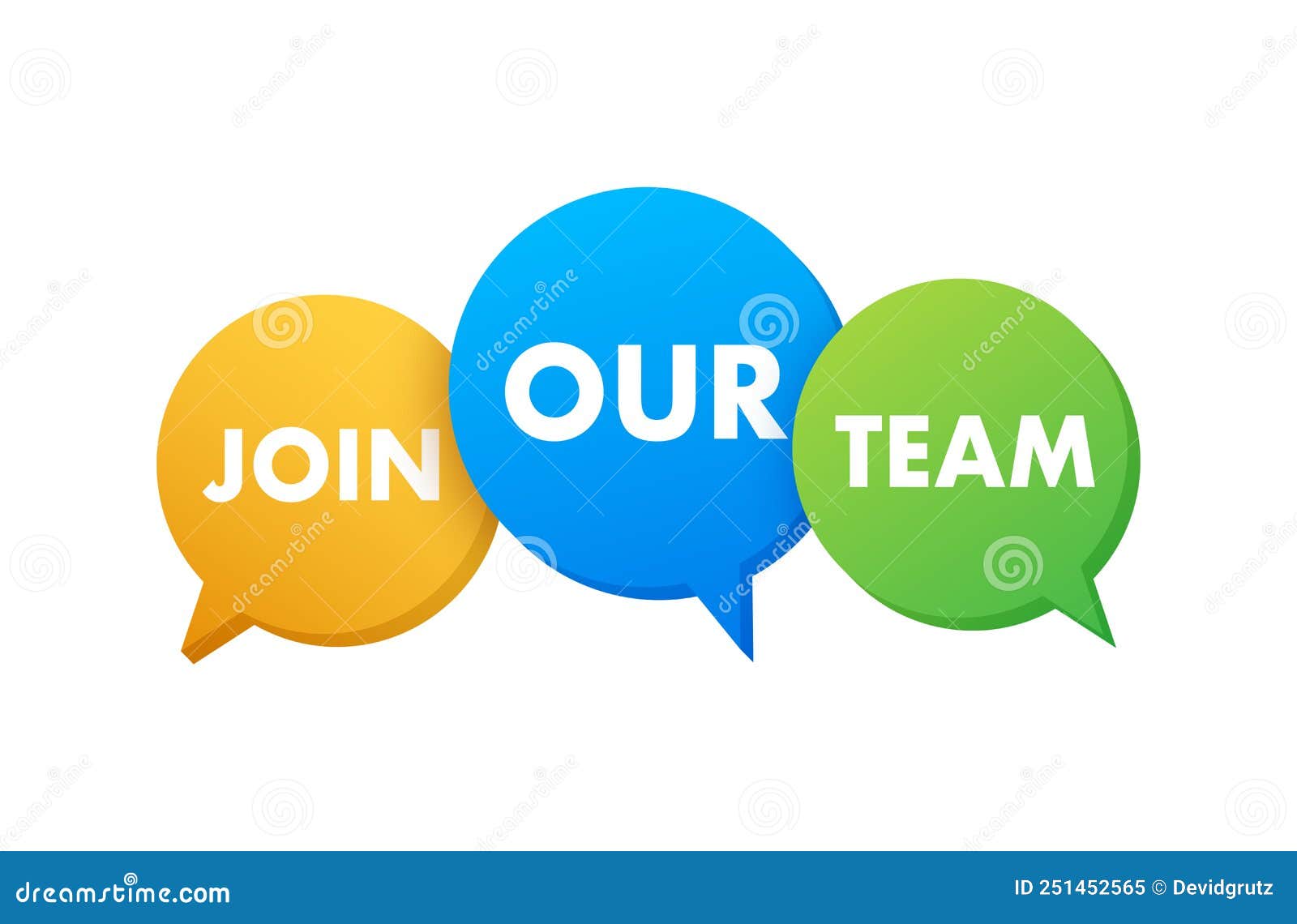 Colorful Bubble Business Concept with Text Join Our Team. Vector ...
