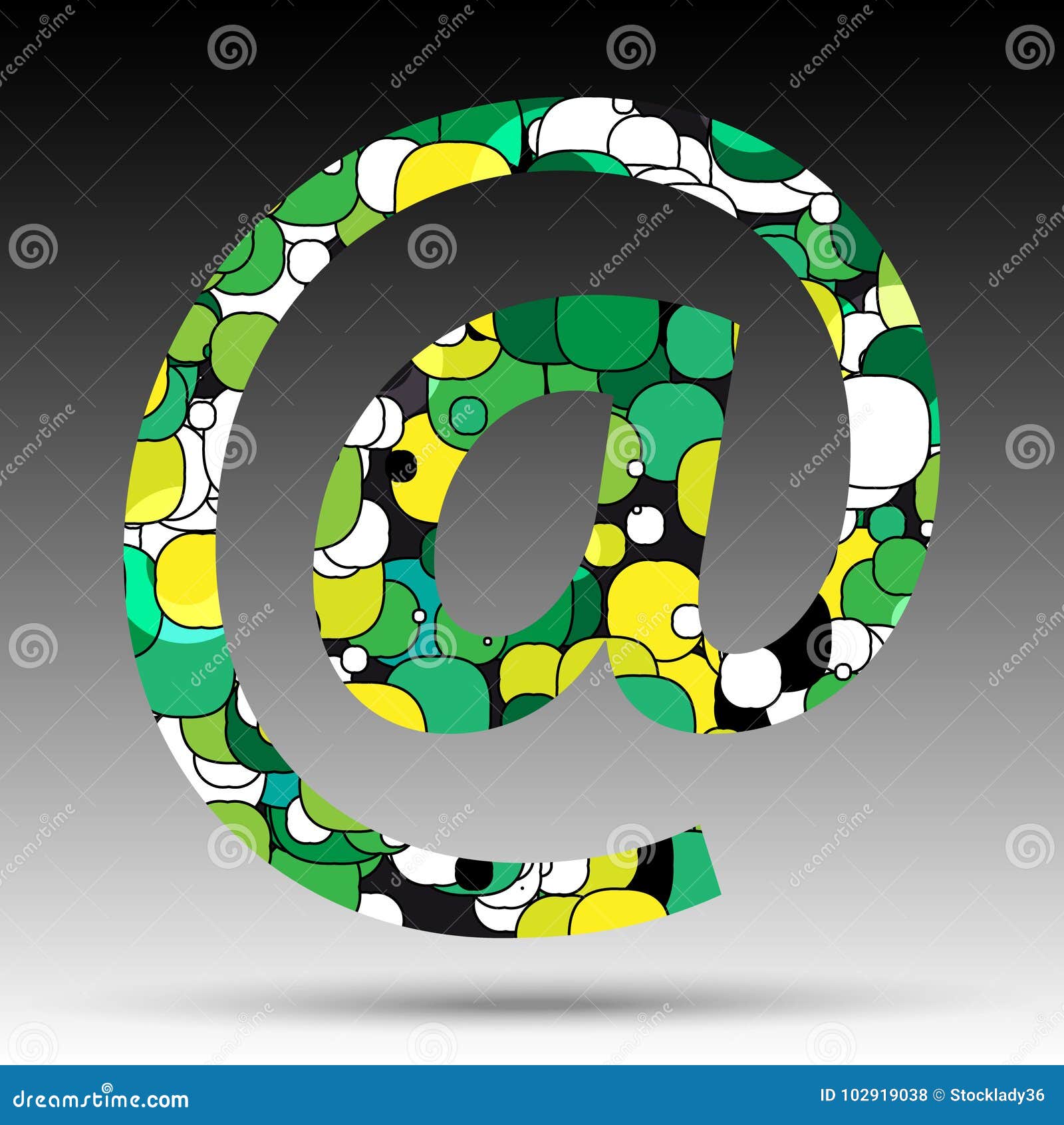 Colorful Bubble E Mail Symbol Stock Vector - Illustration of abstract ...