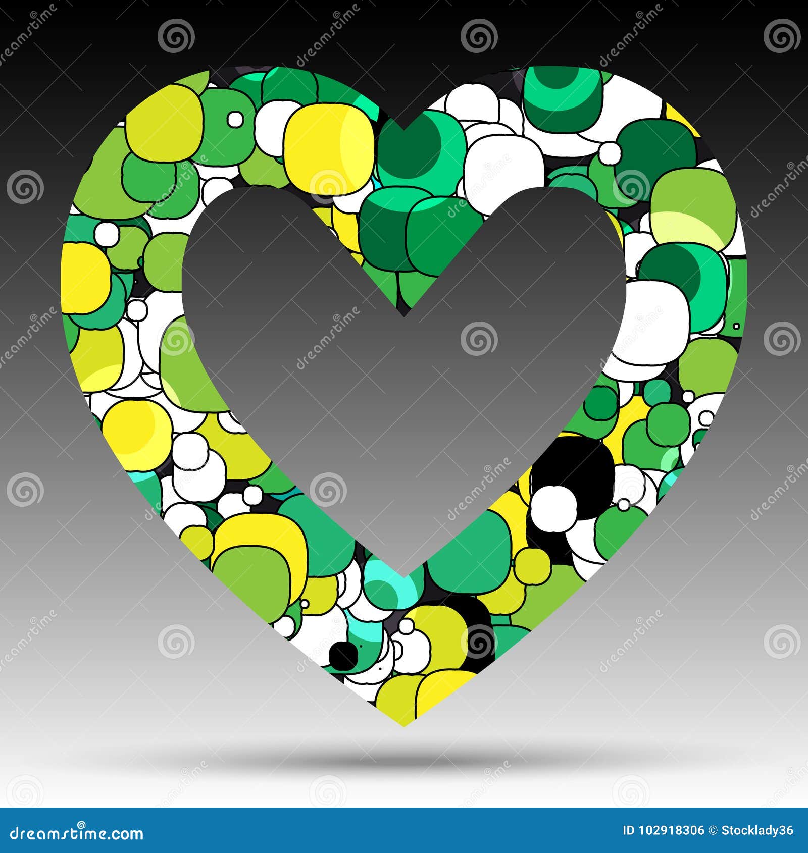 Colorful Bubble Heart Symbol Stock Vector - Illustration of bubble ...