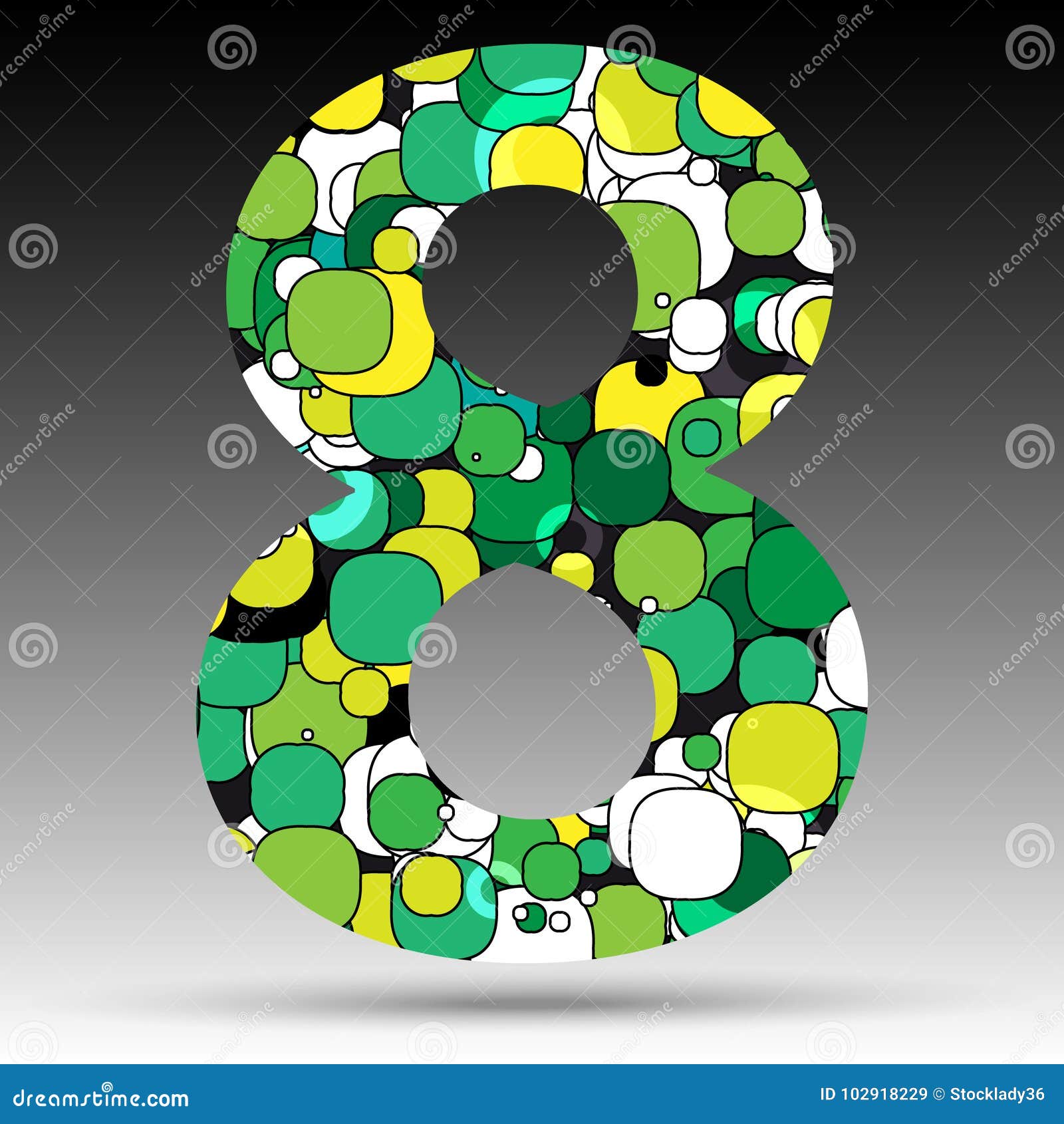 Colorful bubble number stock vector. Illustration of abstract - 102918229