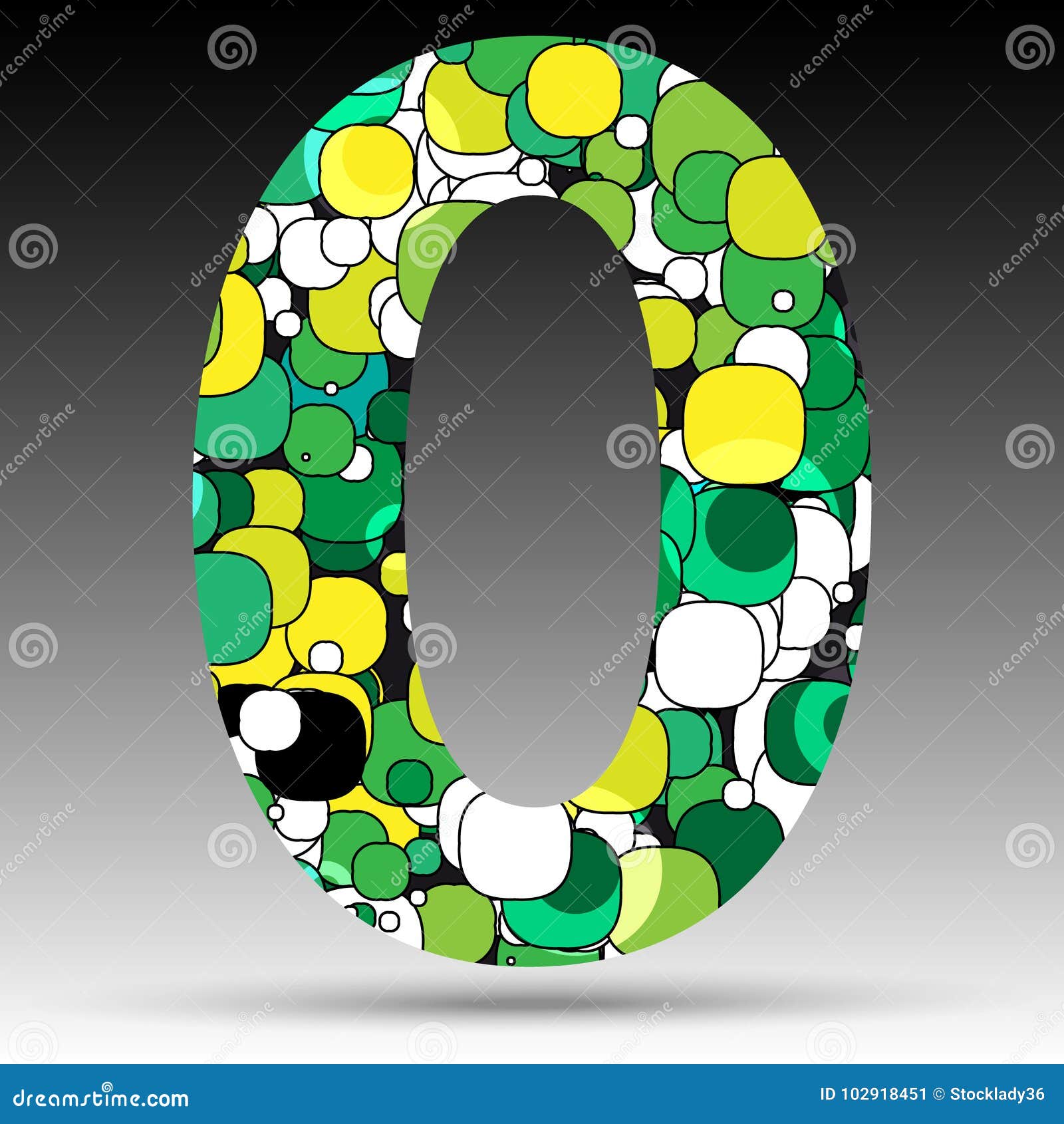 Colorful bubble number stock vector. Illustration of typography - 102918451