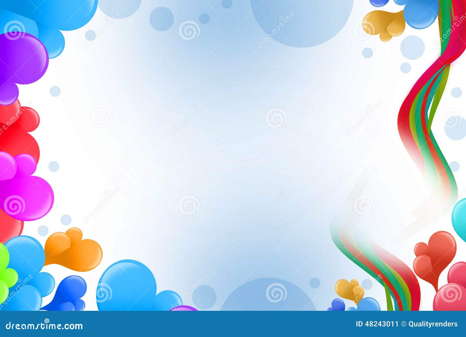 Colorful Bubble and Waves, Abstract Background Stock Illustration ...