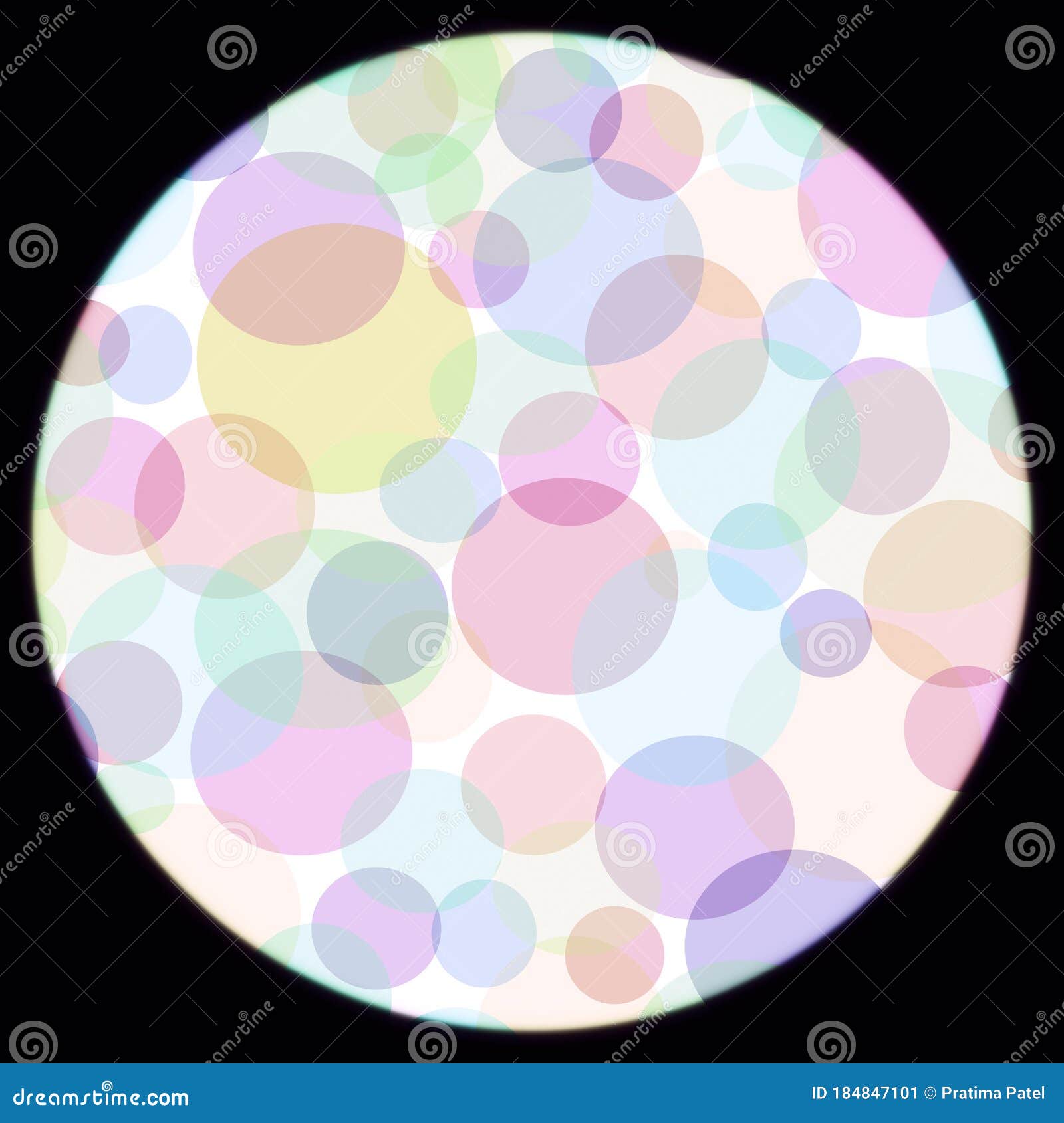 Colorful Circles Drawn on Abstract Background with Round Vignettes ...