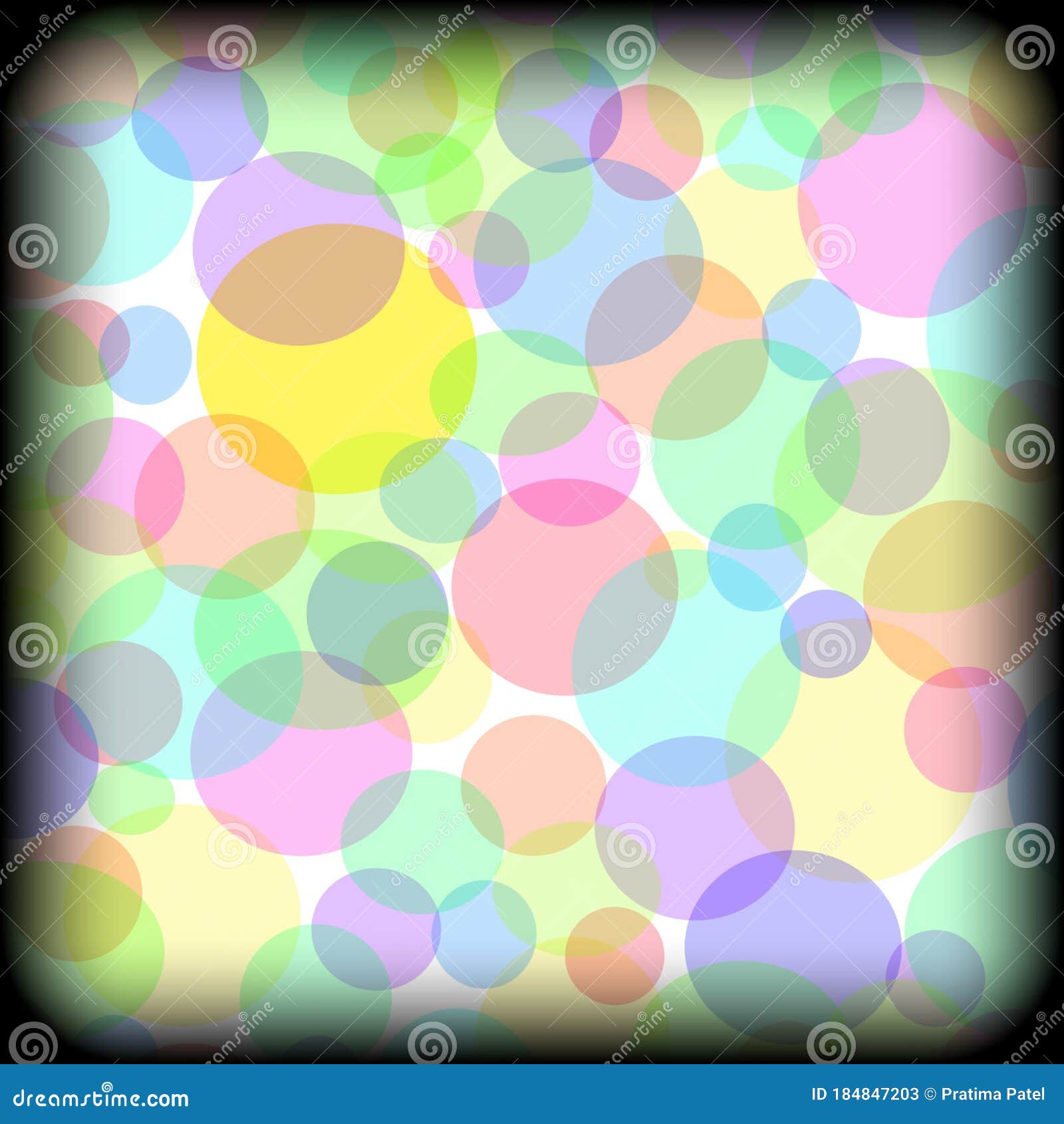 Colorful Circles Drawn on Abstract Background with Round Vignettes ...