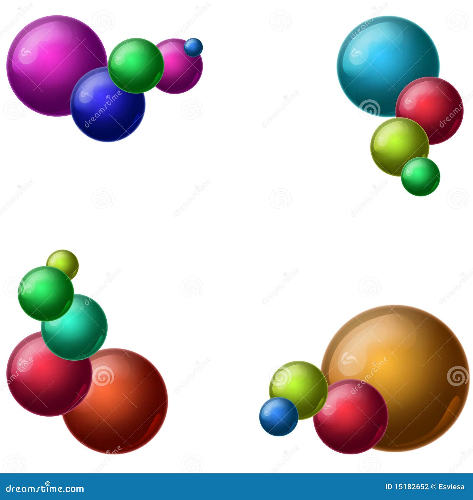 Colorful bubbles frame stock illustration. Illustration of line - 15182652