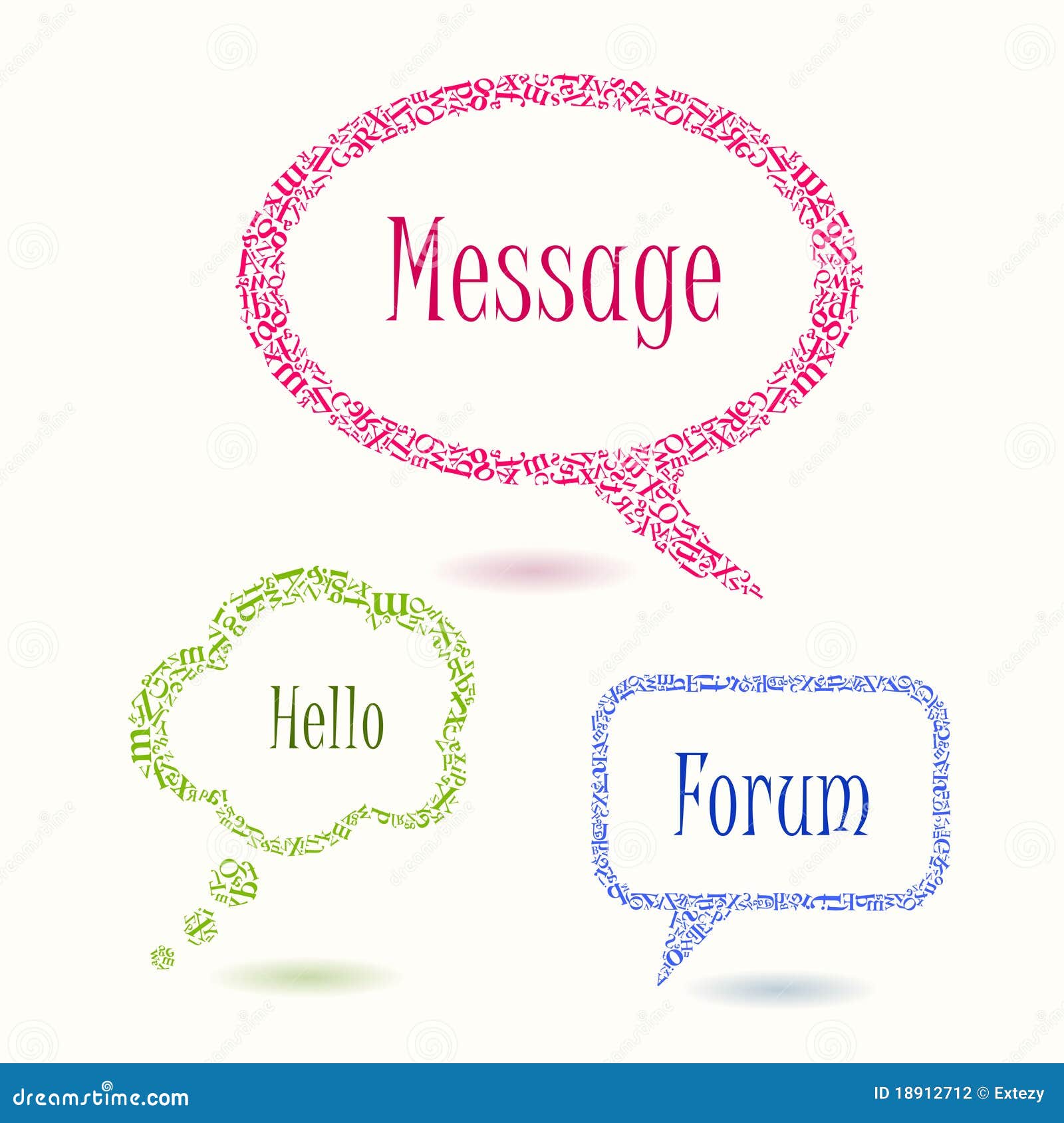 Colorful Bubbles Speech Letters Stock Vector - Illustration of chatting ...