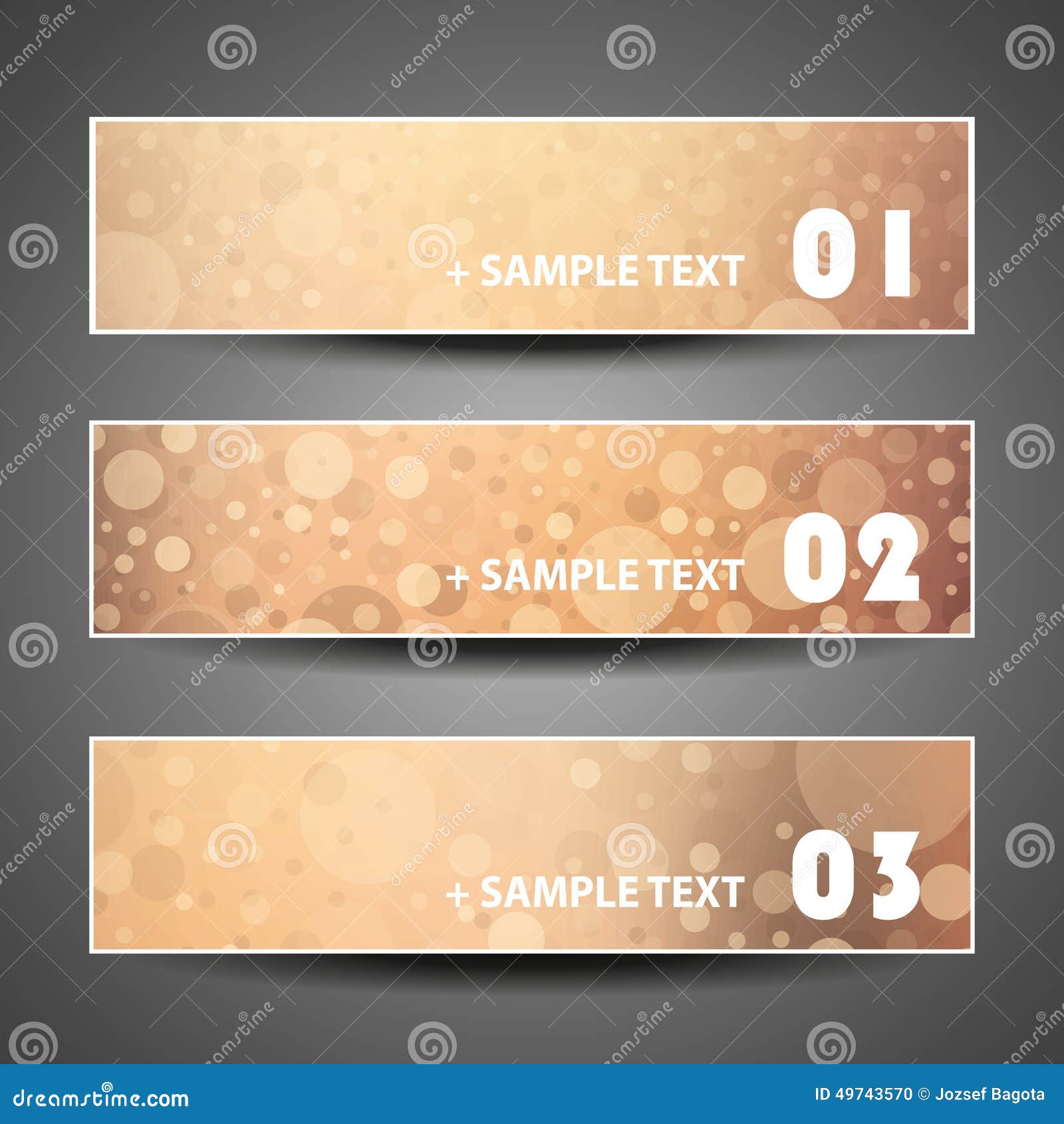 Colorful Bubbly Vector Set of Three Header Designs Stock Vector ...