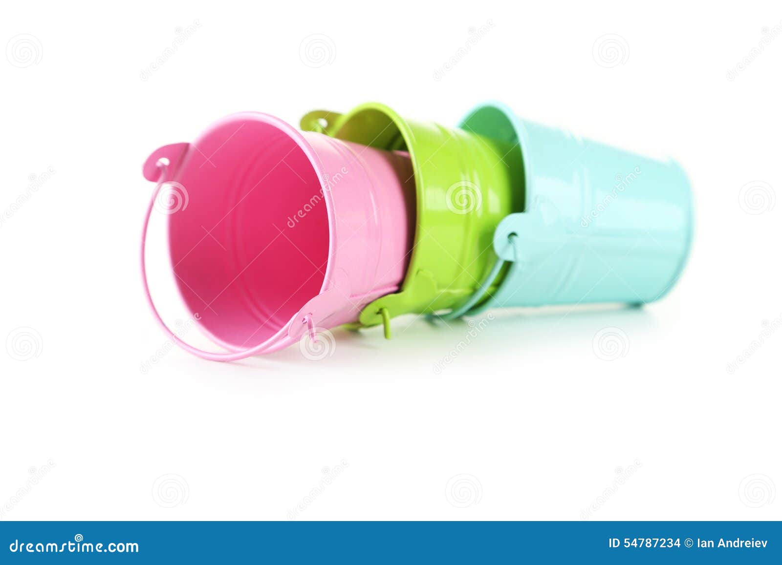 Colorful buckets stock photo. Image of container, material - 54787234