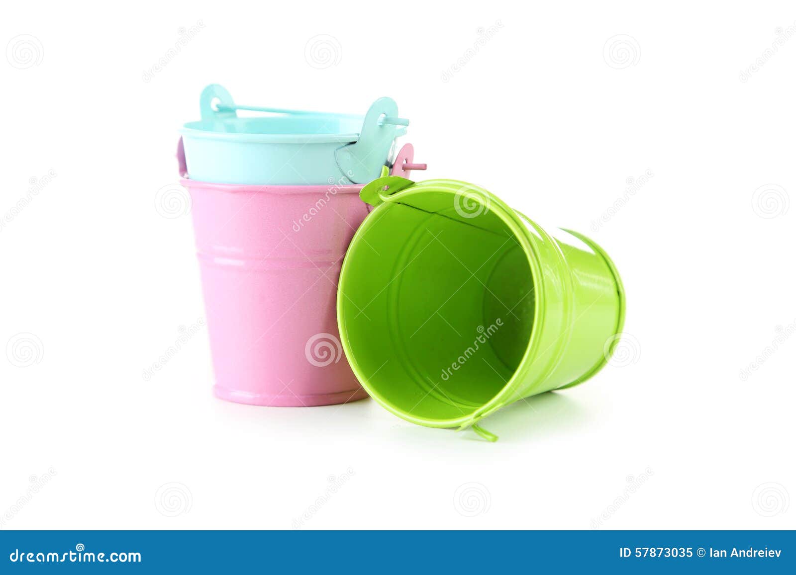 Colorful buckets stock image. Image of isolated, carry - 57873035