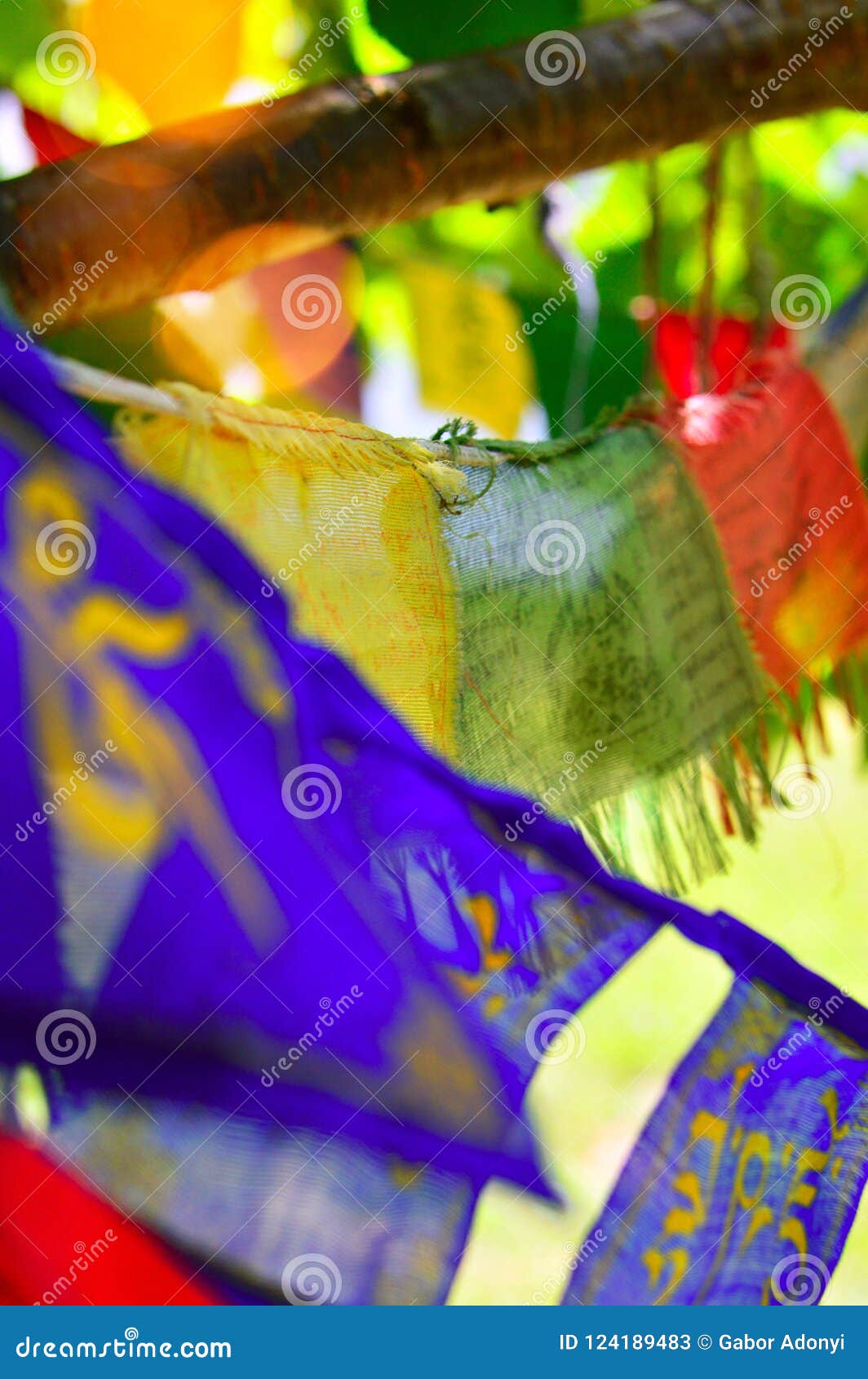Colorful Buddhist Prayer Flags Stock Image - Image of china, color ...
