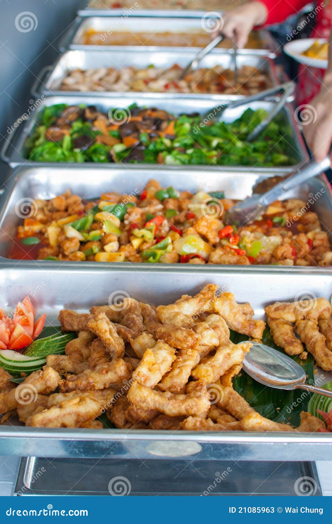 Colorful buffet dishes stock image. Image of chinese - 21085963