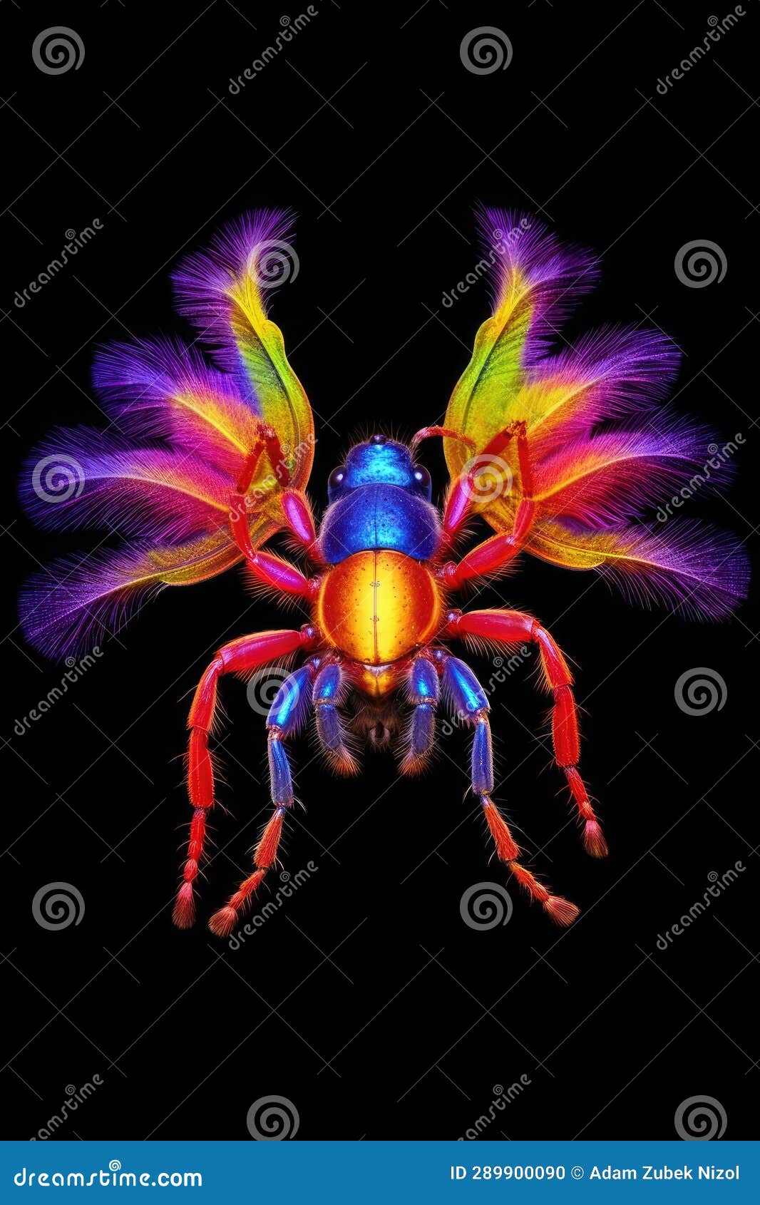 A colorful bug with wings stock photo. Image of generated - 289900090