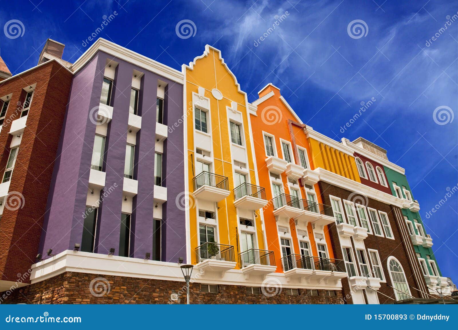 Colorful building stock image. Image of view, wall, cloudscape - 15700893