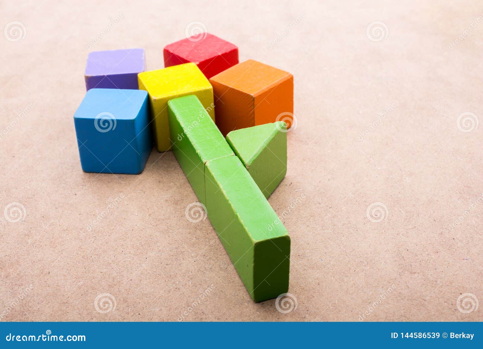 Colorful Building Blocks Form a Flower Stock Image - Image of cube ...