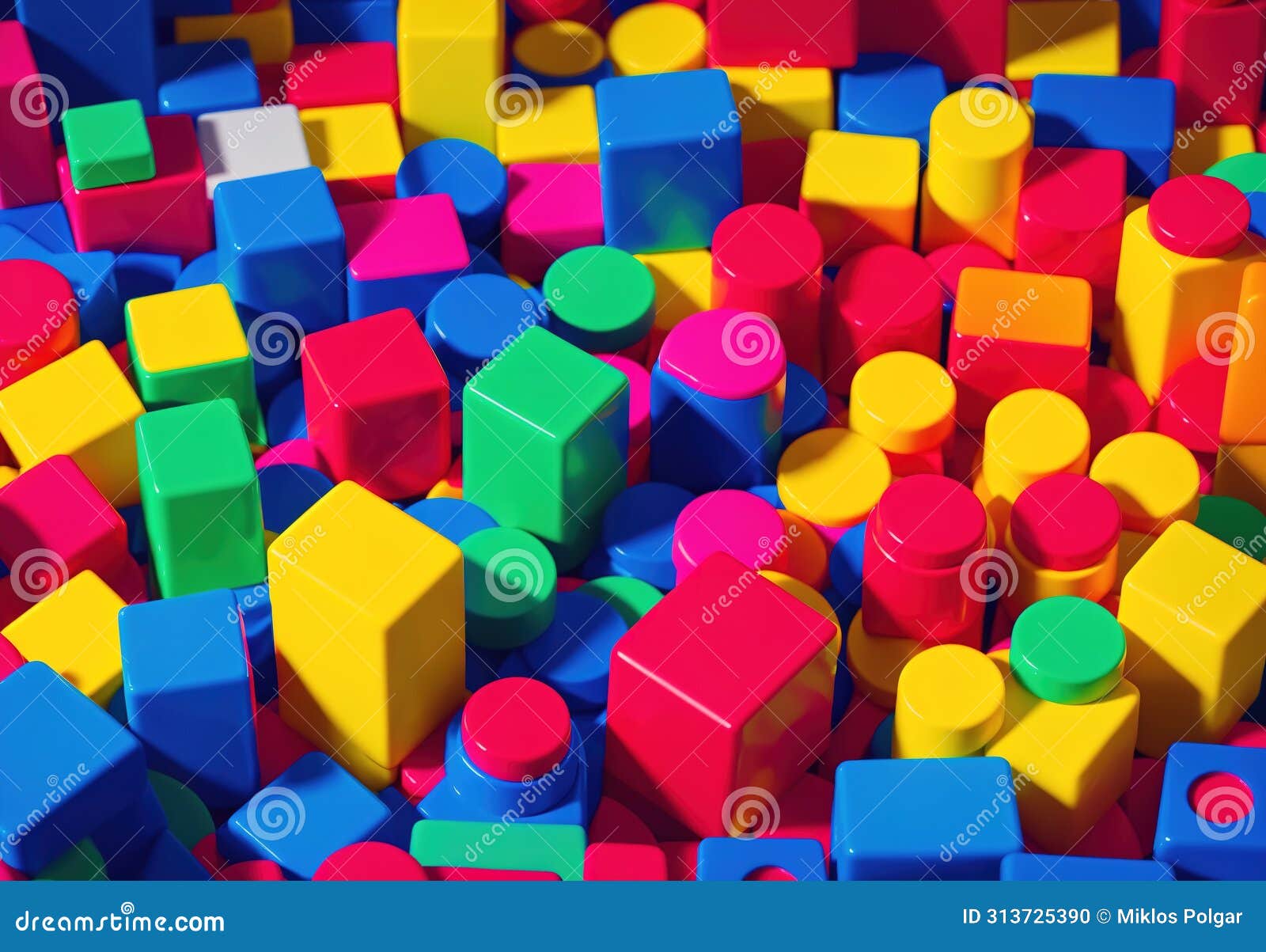 Colorful Building Blocks stock photo. Image of generated - 313725390