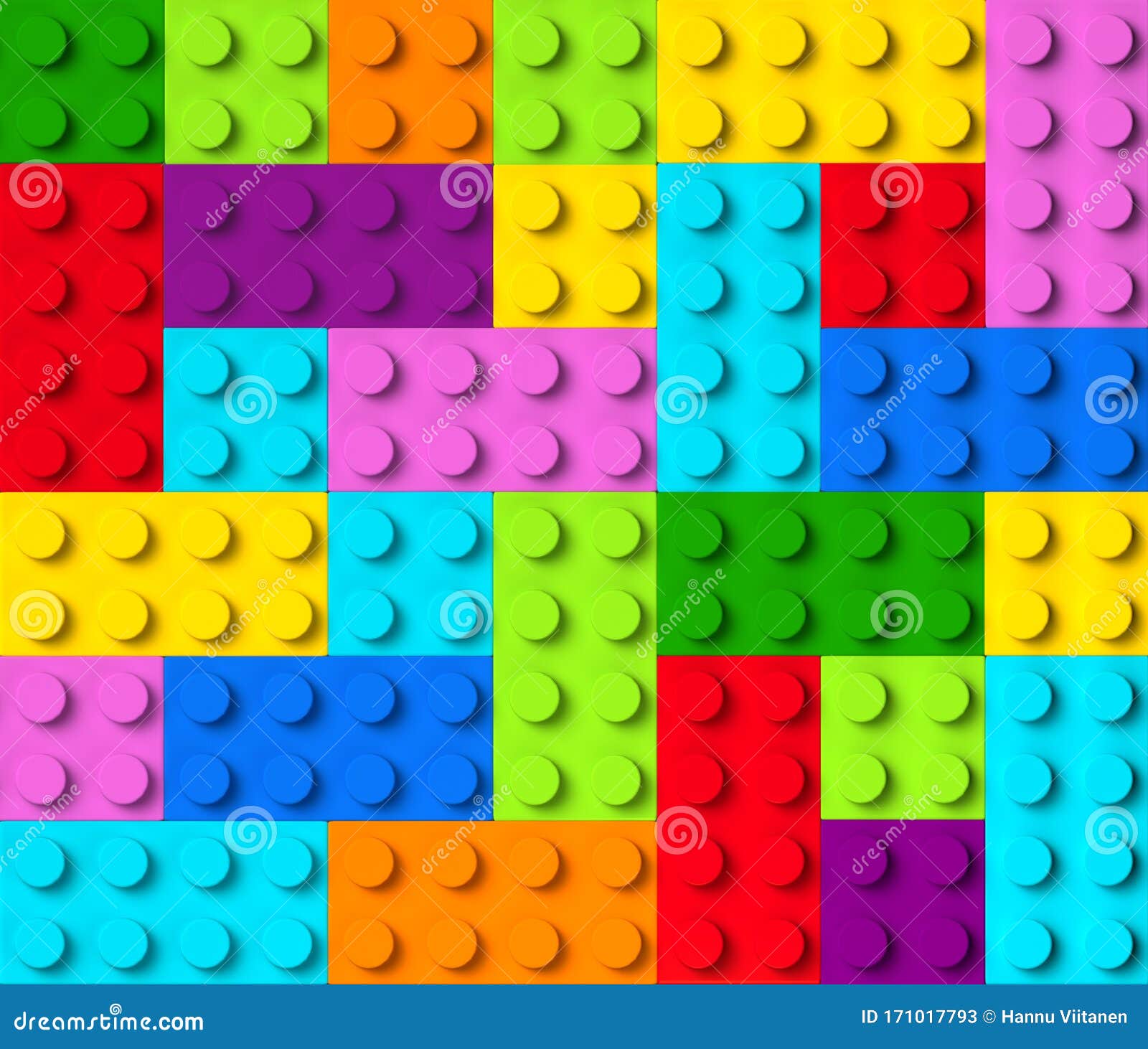 Colorful Building Blocks Top View Stock Illustration - Illustration of ...