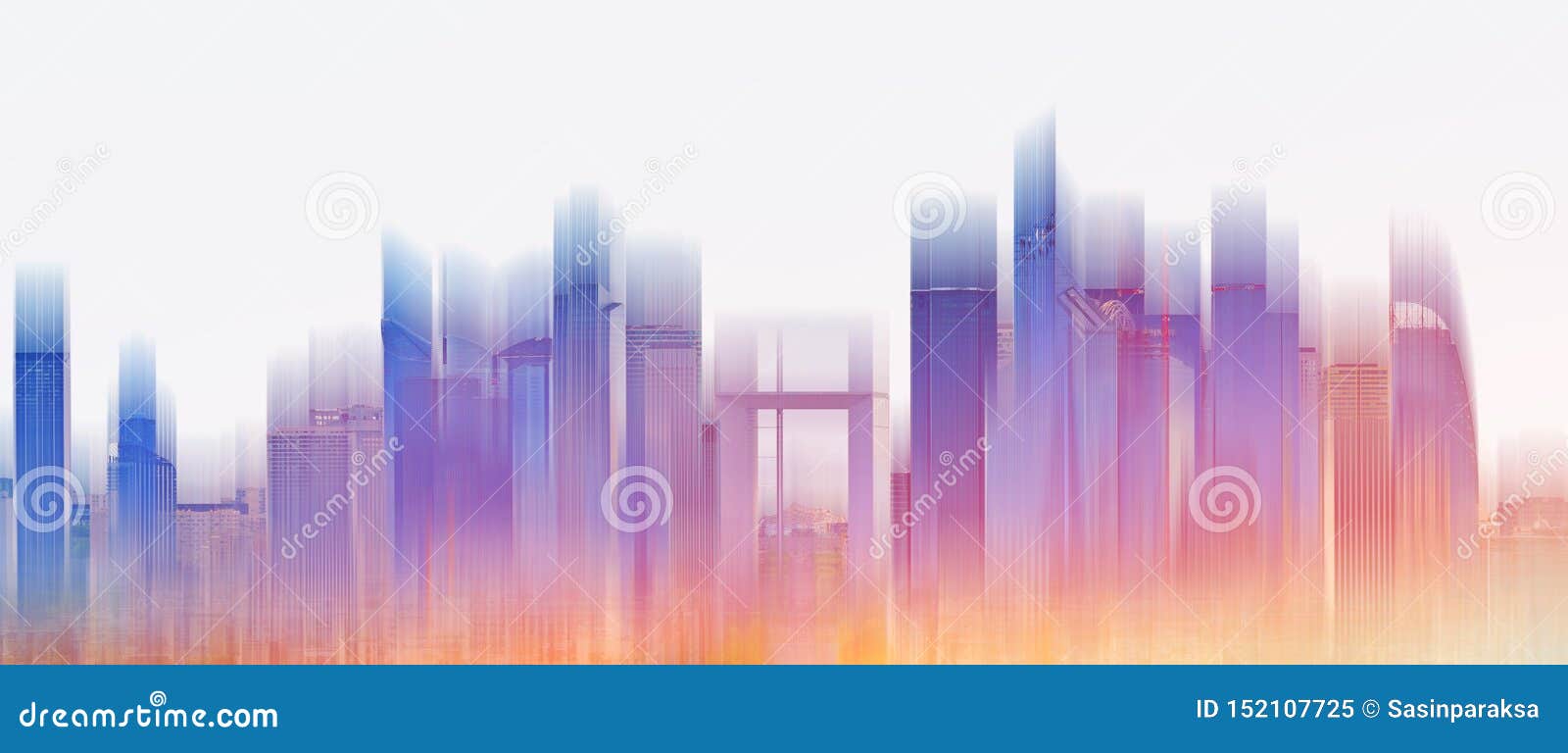 Colorful Building City Skyline, on White Background. Abstract City ...