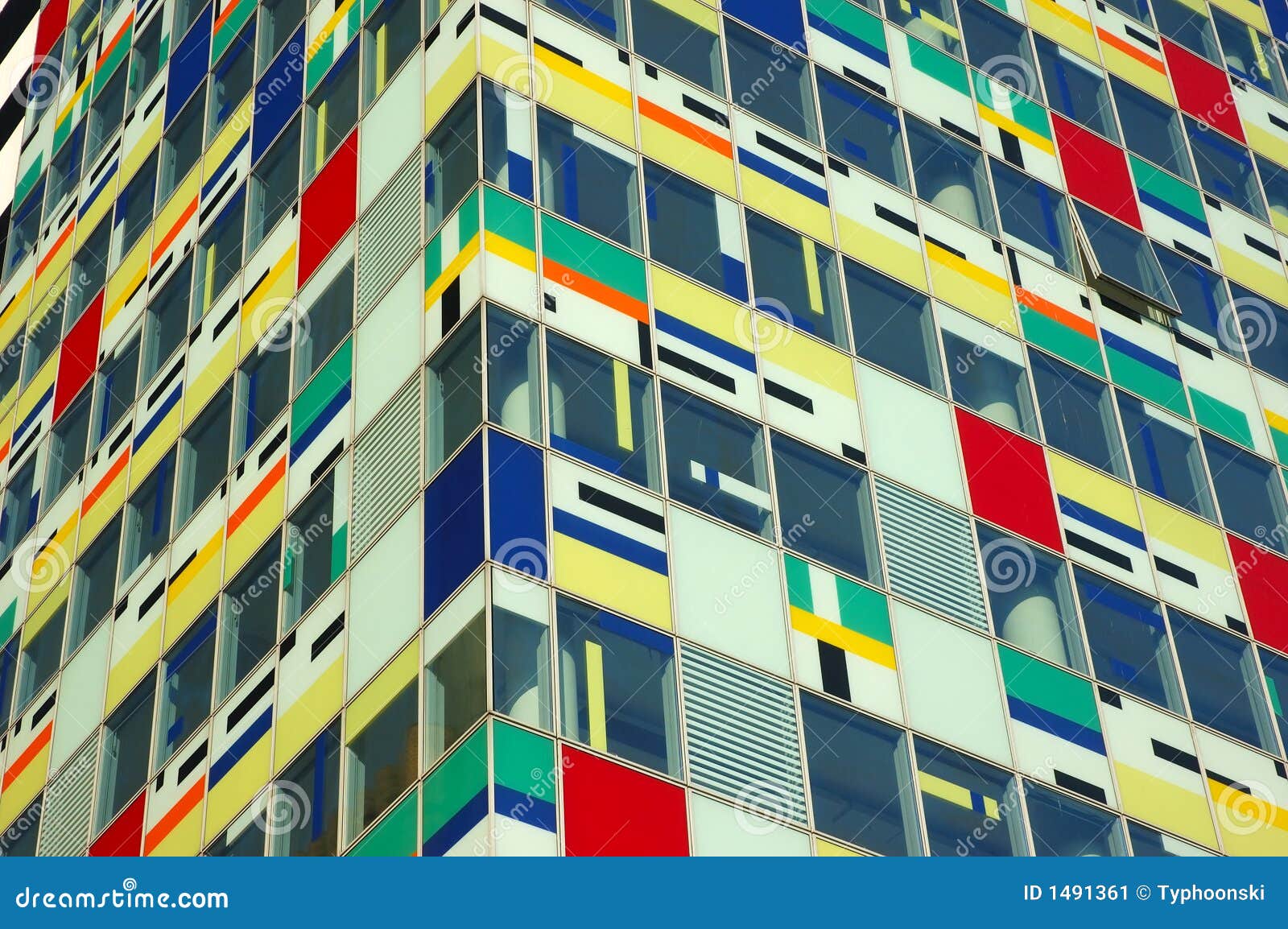 Colorful building facade stock image. Image of color, curve - 1491361